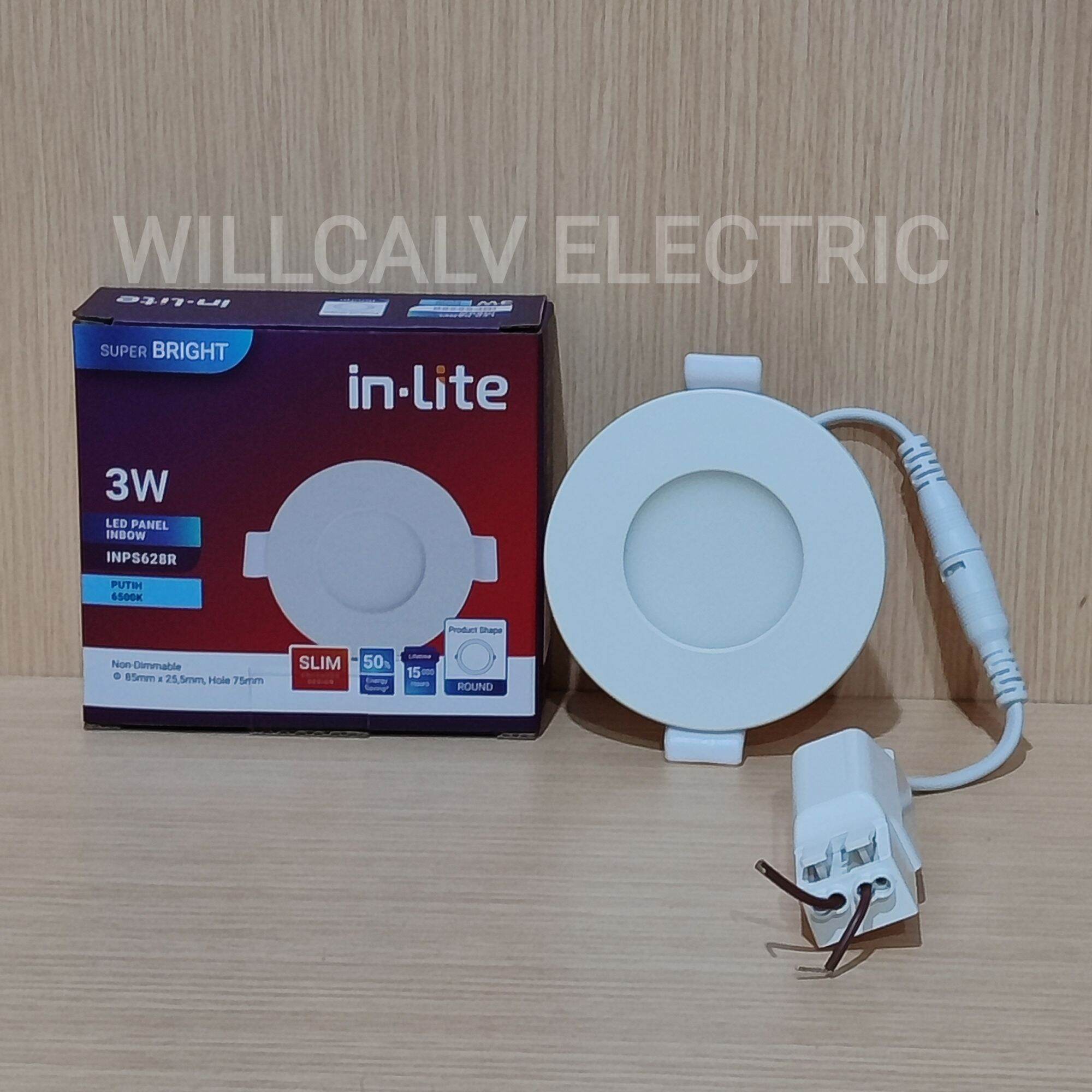 Lampu panel Inlite 3W cahaya putih 6500K / Lampu downlight led panel ... Lampu panel Inlite 3W cahaya putih 6500K / Lampu downlight led panel ...