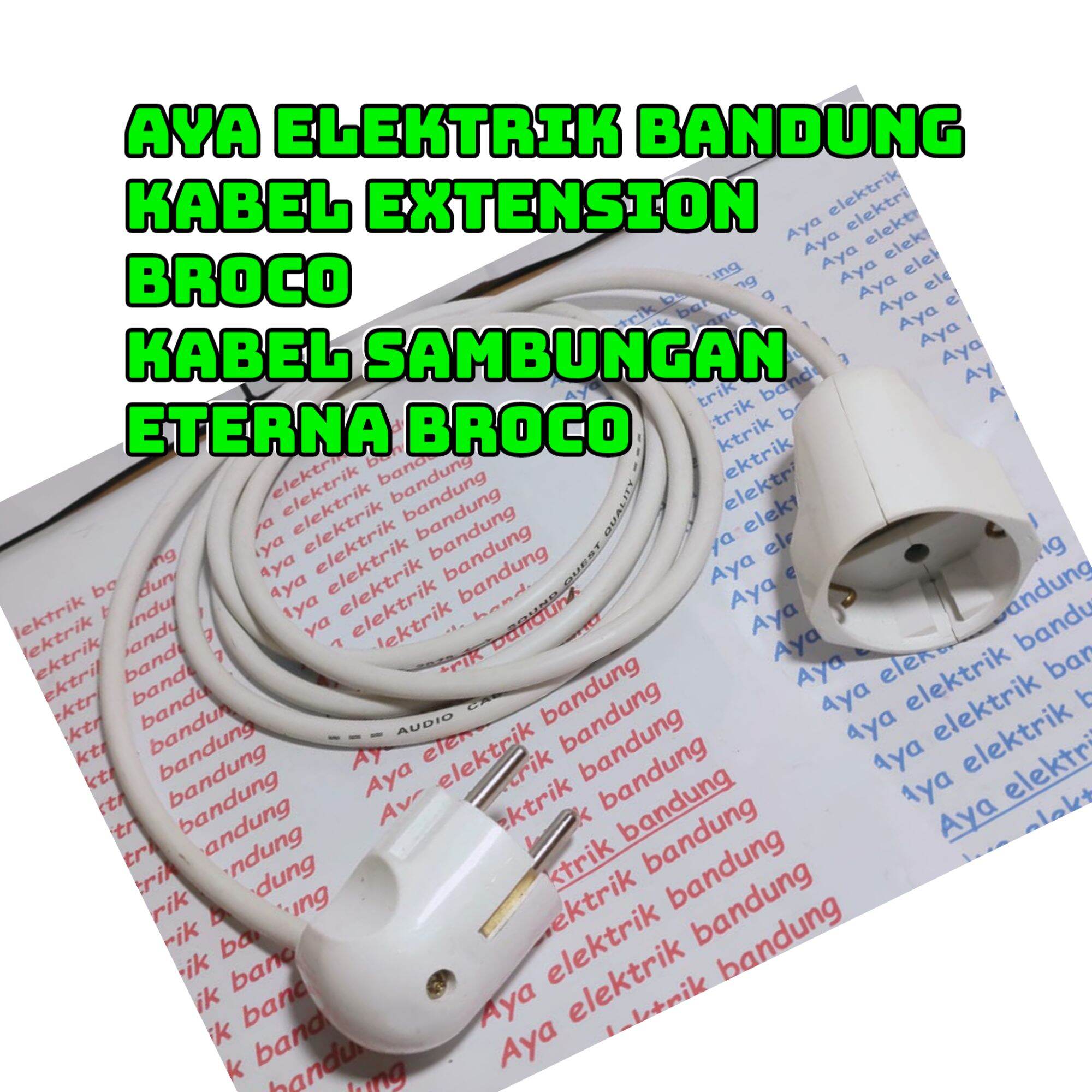 KABEL SAMBUNGAN LISTRIK BROCO KABEL 2X0.75 / KABEL EXTANSION BROCO ...