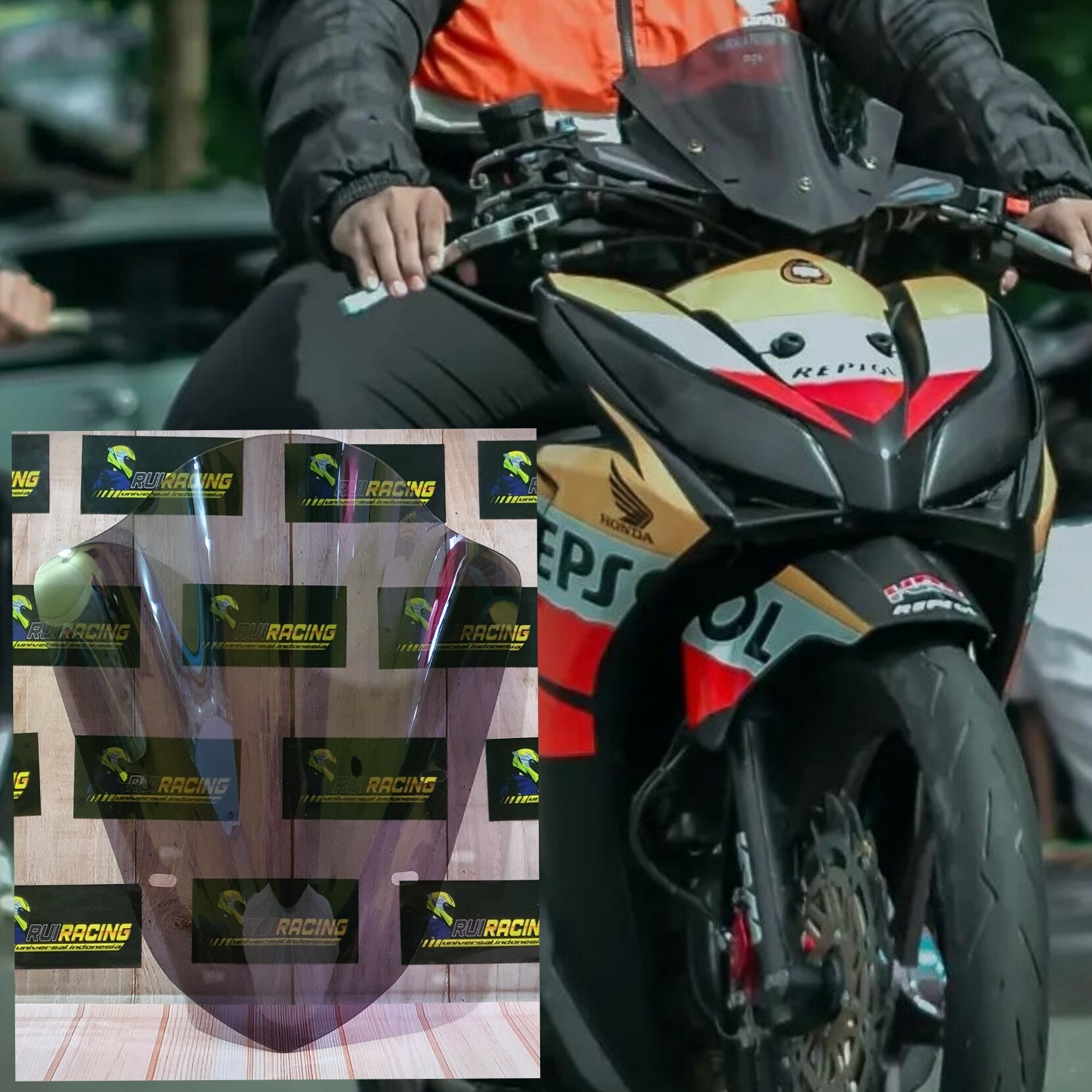 VISOR BUTA HONDA BLADE 110 REPSOL | Lazada Indonesia