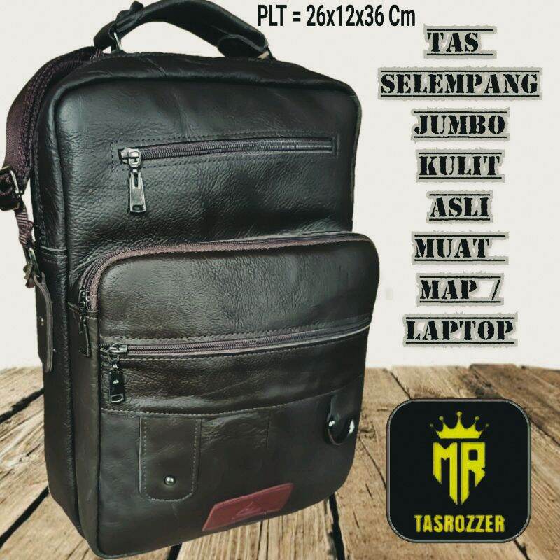 NEW - Tas besar kulit sapi model ring | Tas map kantoran kuliahan kitab ...