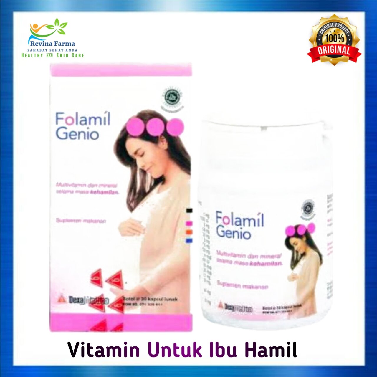 Folamil Genio 1 Botol isi 30 Kapsul Vitamin Untuk Ibu Hamil, Folavit ...
