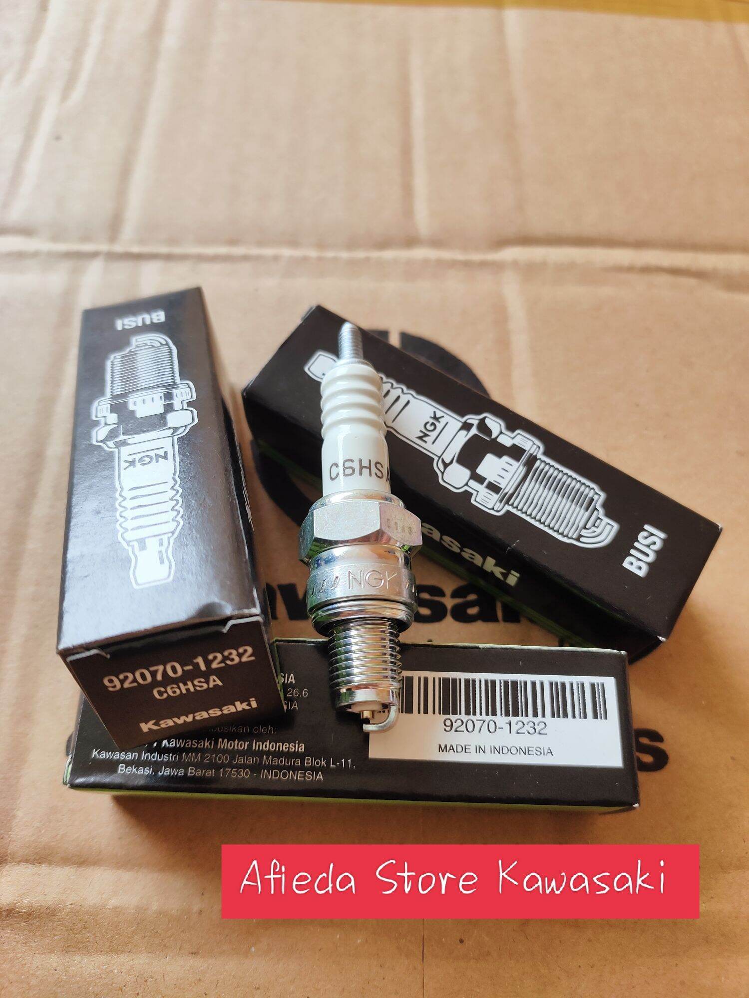Busi C6HSA dan CR7HSA Motor Kawasaki Athlete - Kaze - ZX 130 - Edge ...