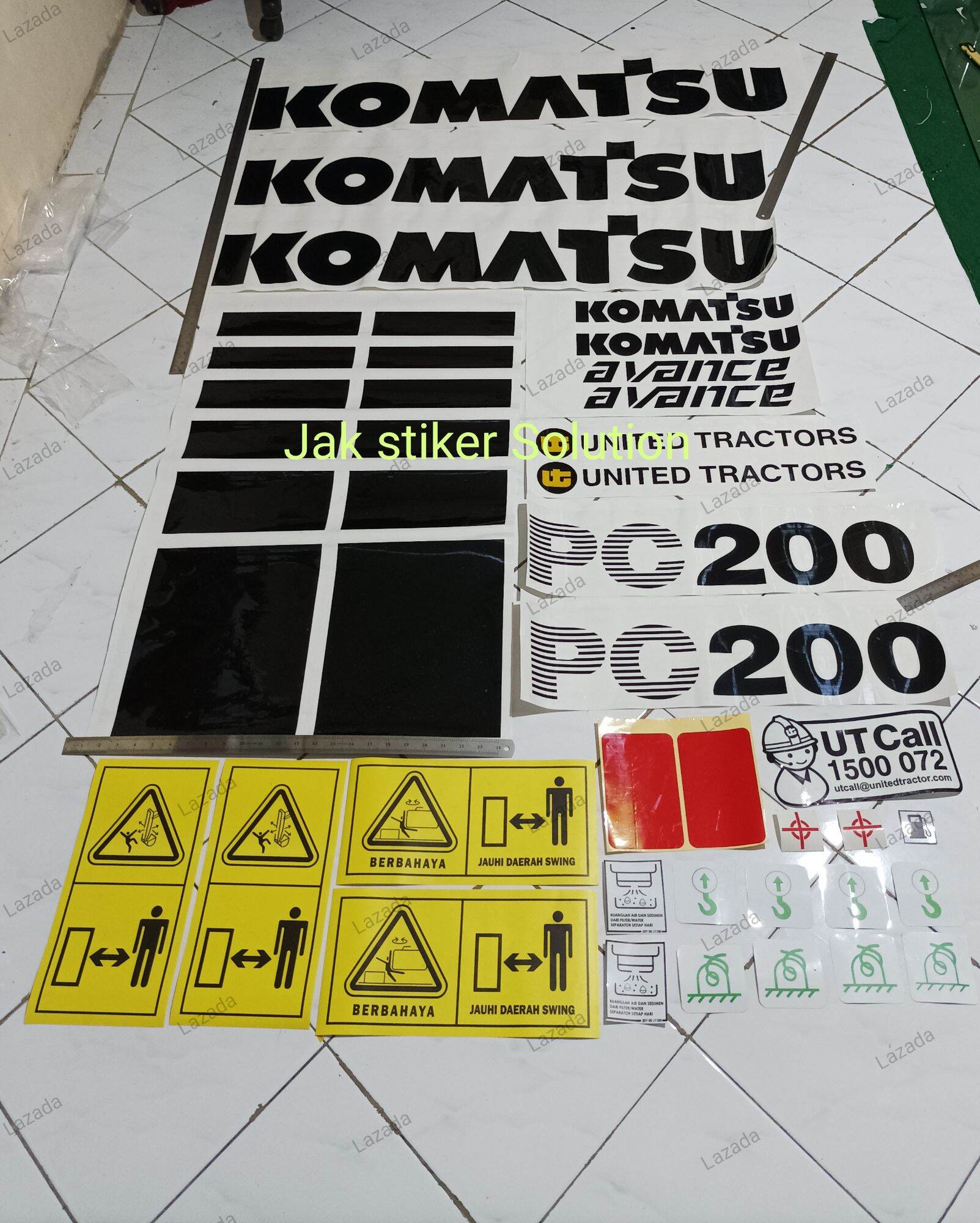 Stiker Komatsu PC200-6 Sticker Alat Berat Excavator | Lazada Indonesia
