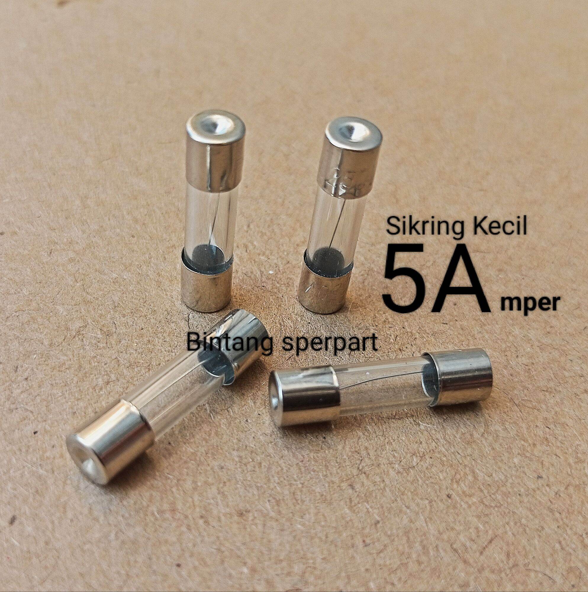 (10 Buah) FUSE SEKRING 5A FUSE 5A FUSE KACA 5A FUSE SEKRING 5 AMPER ...