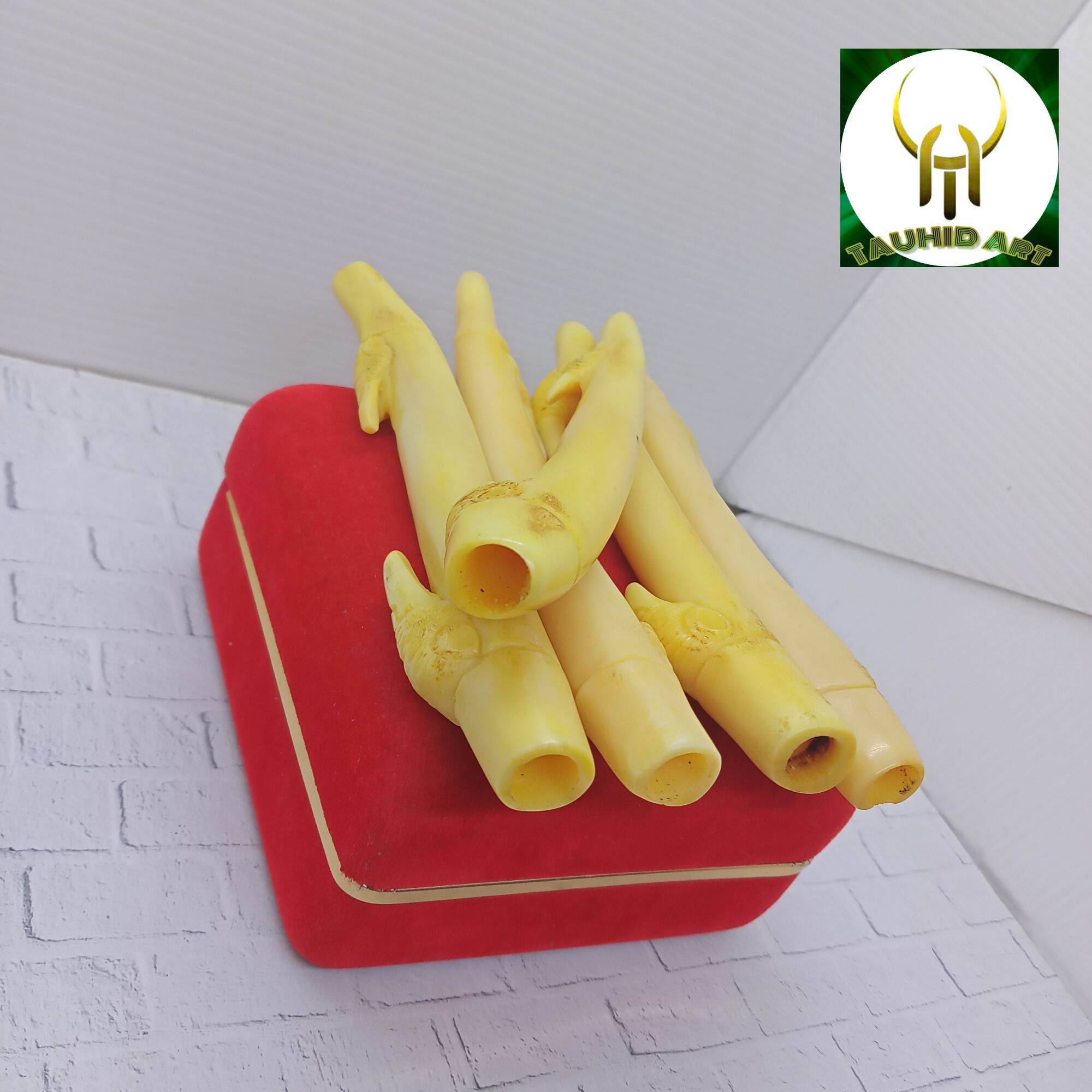 Once pipa rokok tulang kerbau motif pring petuk warna gading T 199 ...