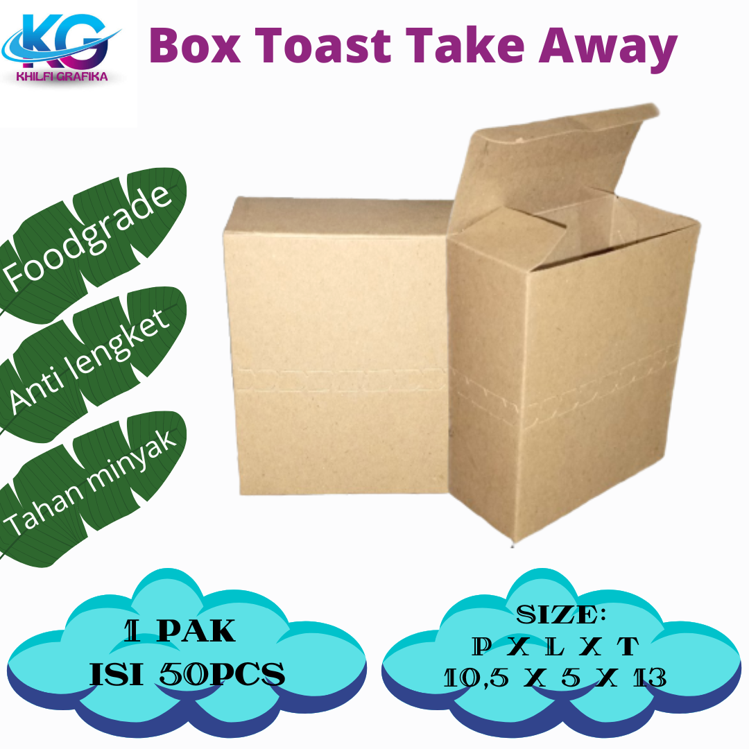 Khilfi grafika ( ISI 50 ) BOX ROTI TOAST / TOAST BOX BREAD TAKE AWAY ...
