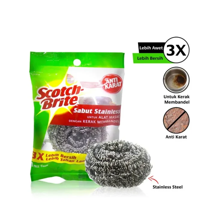 Sabut Stainless Cuci Panci Anti Karat Scotch Brite-3M Scotch-Brite ... Sabut Stainless Cuci Panci Anti Karat Scotch Brite-3M Scotch-Brite ...