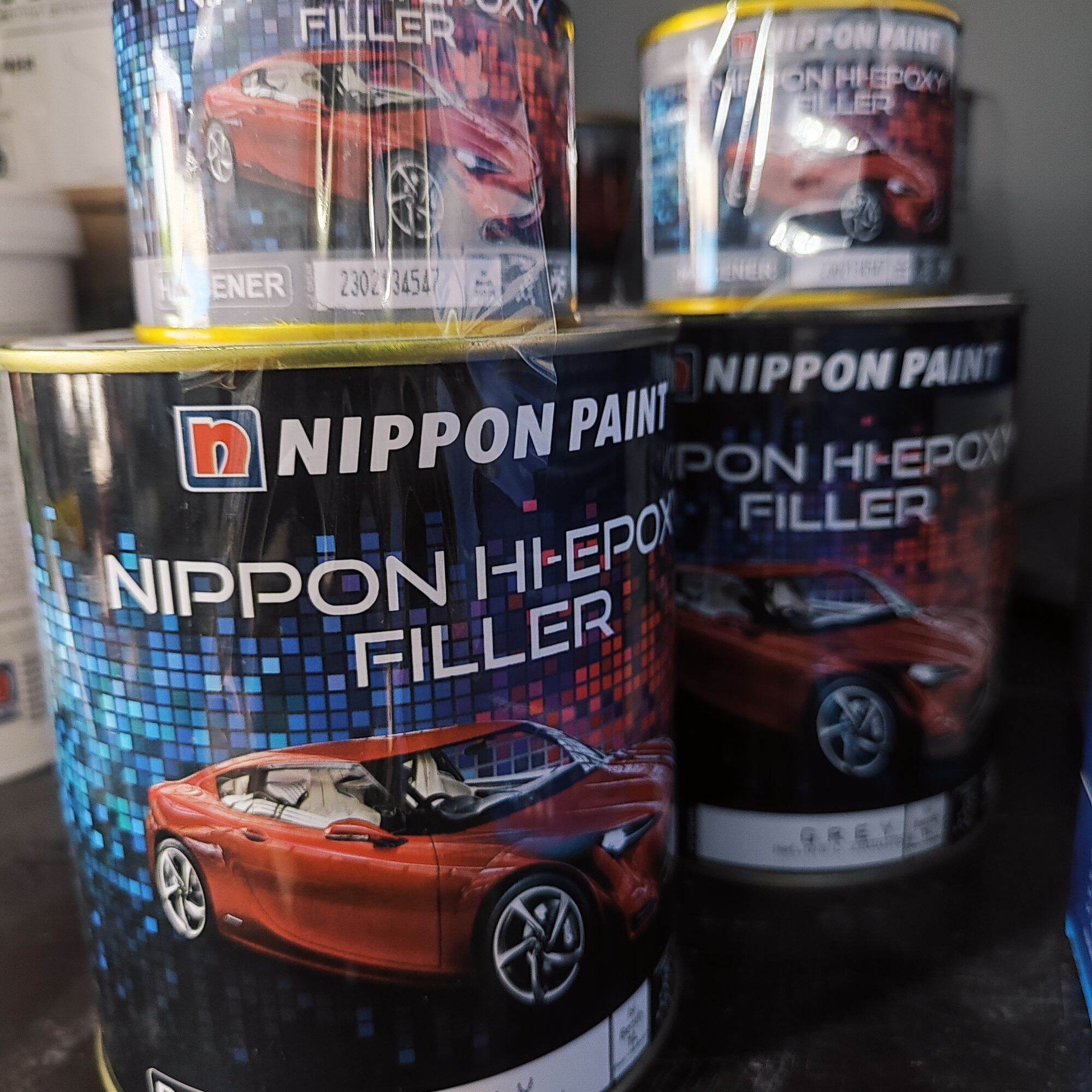 Nippon Hi Epoxy Filler 1 Liter Plamir Warna Grey Abu-abu Dempul Duco ...