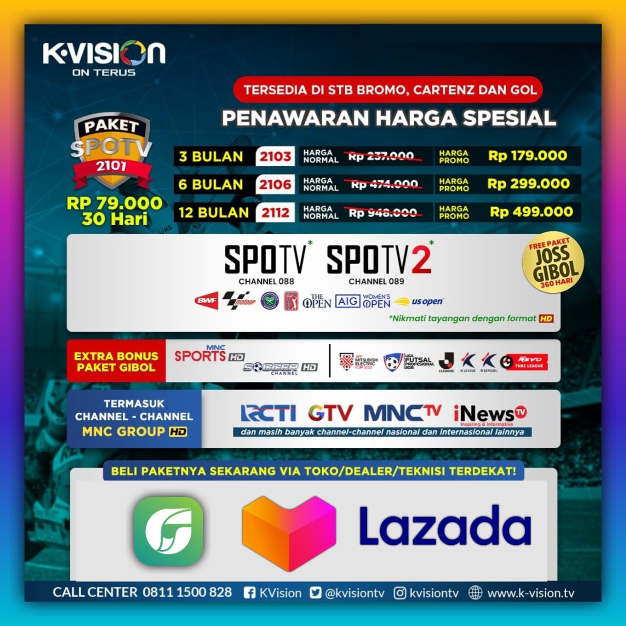 PAKET SPOT TV K VISION(Bromo/GOL/Cartenz/Gardiner/Optus/LG-Sat ...