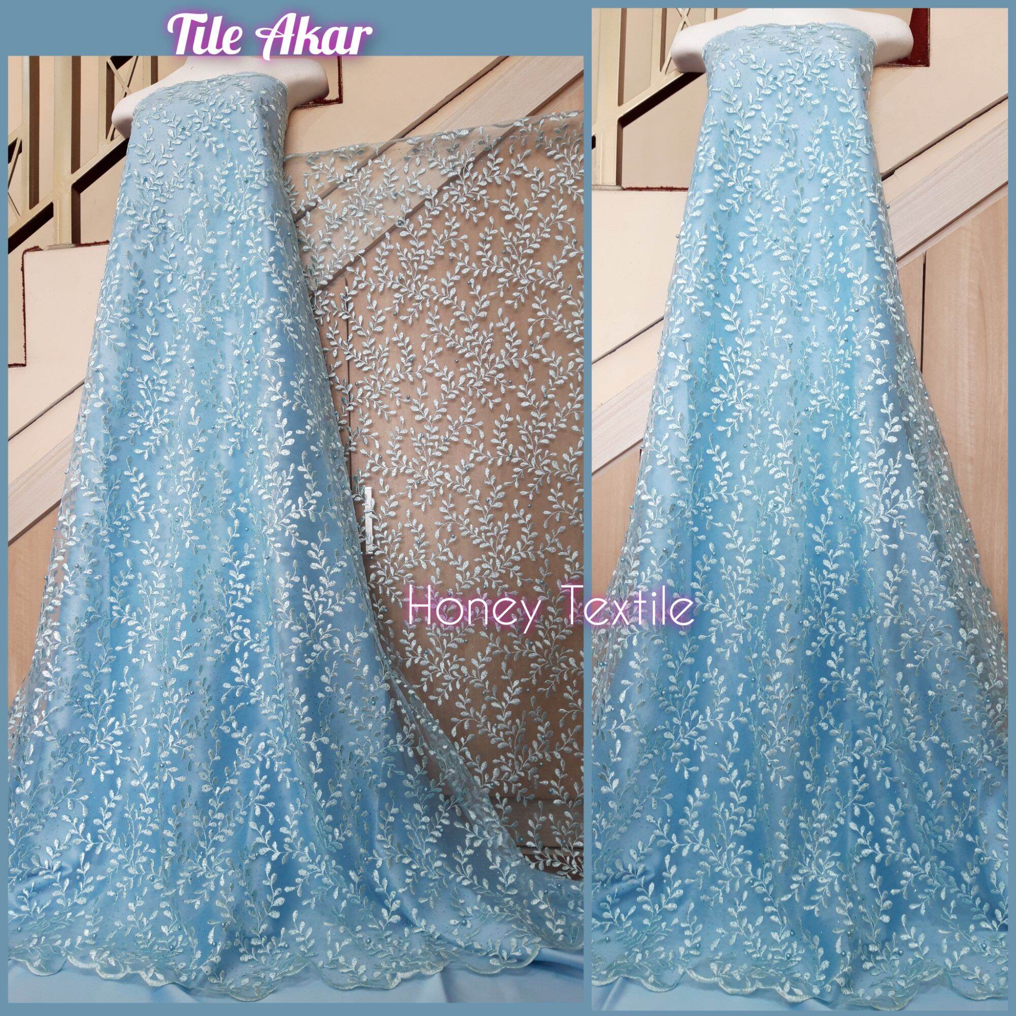 Kain Tile/Tulle Akar Glitter, kain tile brokat, tile mutiara, tile ...