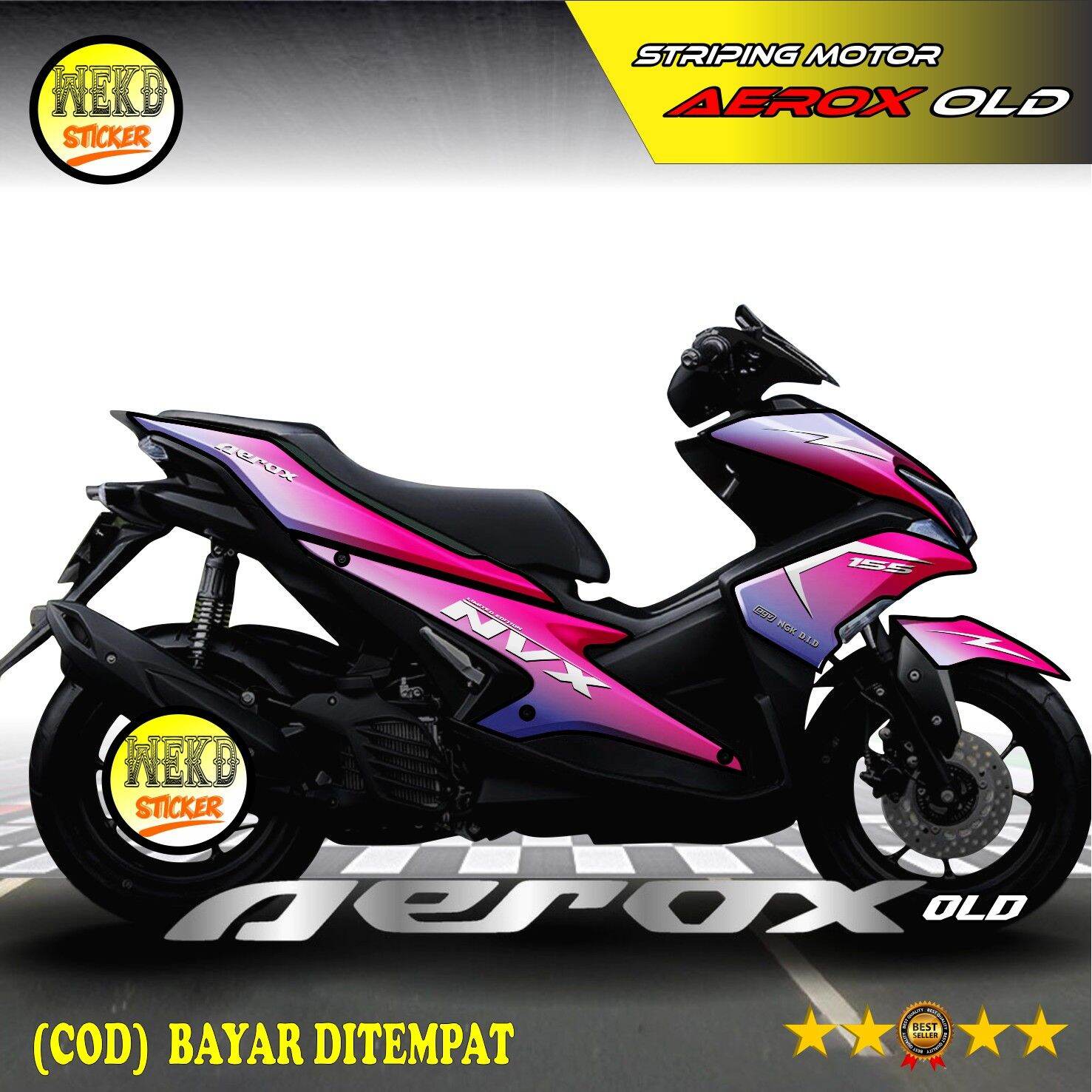 Striping Aerox old stiker motor model bunglon | Lazada Indonesia