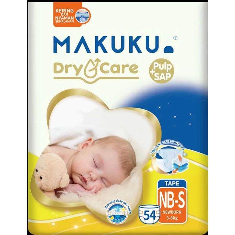 Makuku Diapers Dry Care Jumbo NB-S54/M48/L44/XL36/XXL34 | Lazada Indonesia