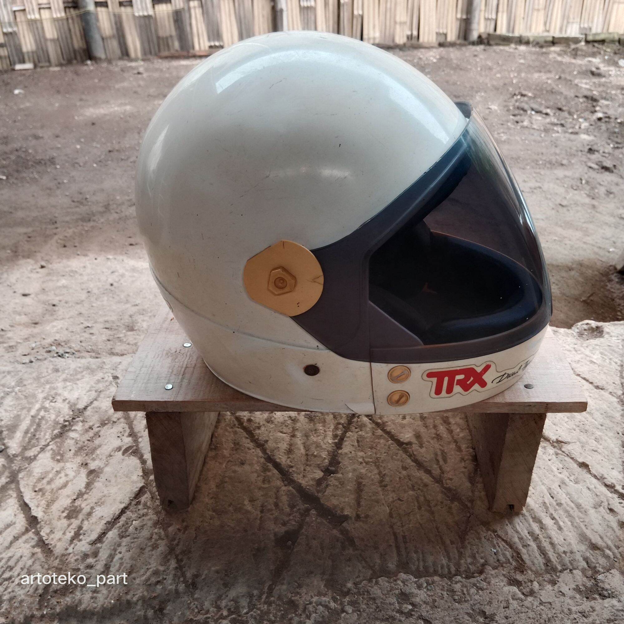 HELM JADUL LAMA TRX DUAL TYPE CLASSIC KLASIK ORIGINAL ORI SINIL ...