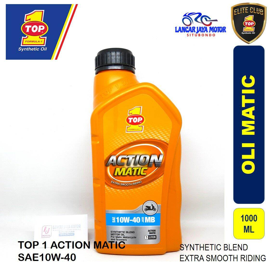TOP 1 ACTION MATIC SAE 10W 40 JASO MB Oli Motor Matic NMax Lexi Aerox 1 ...