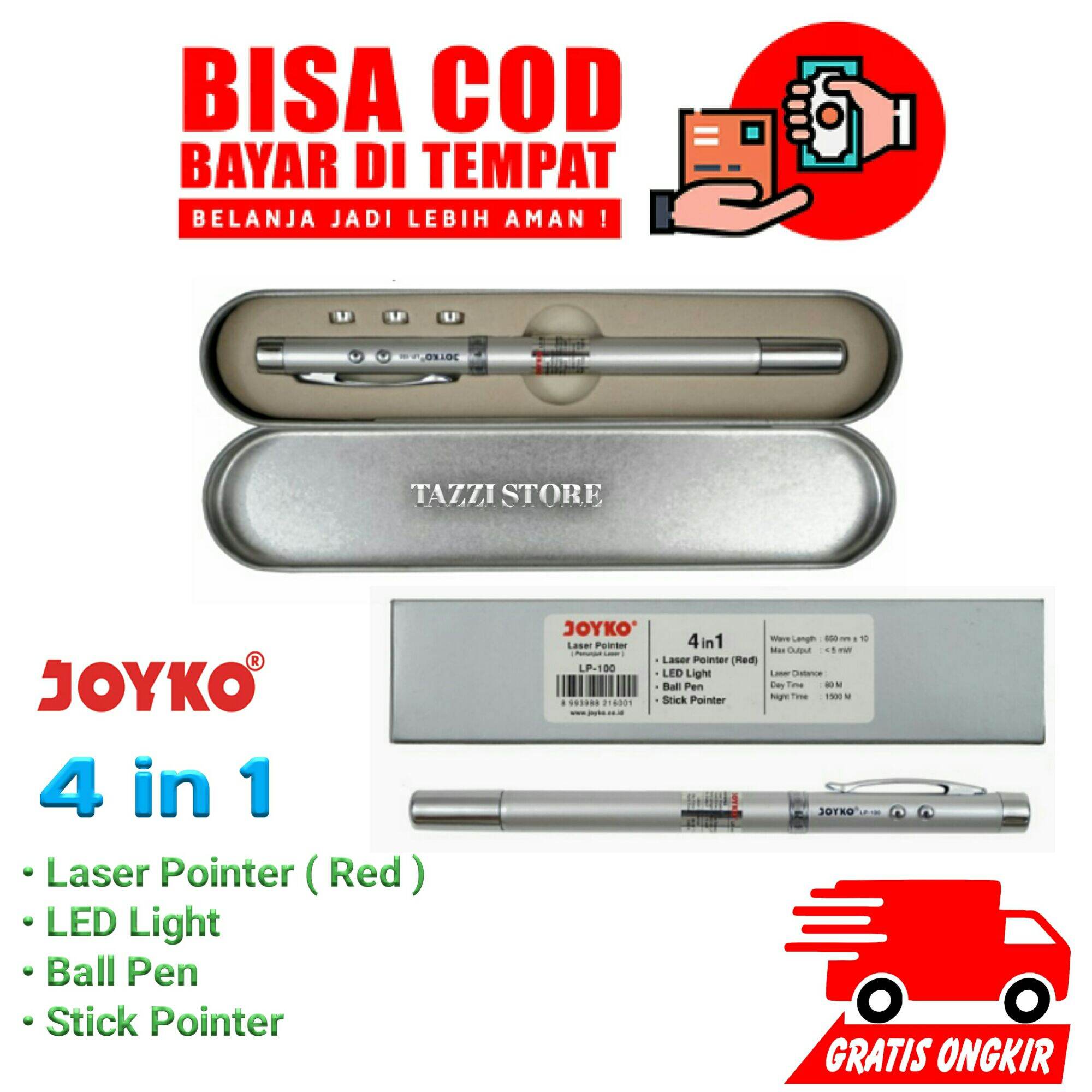 Laser Pointer 4 In 1 Penunjuk Laser Senter Pulpen Joyko LP-100 | Lazada ...
