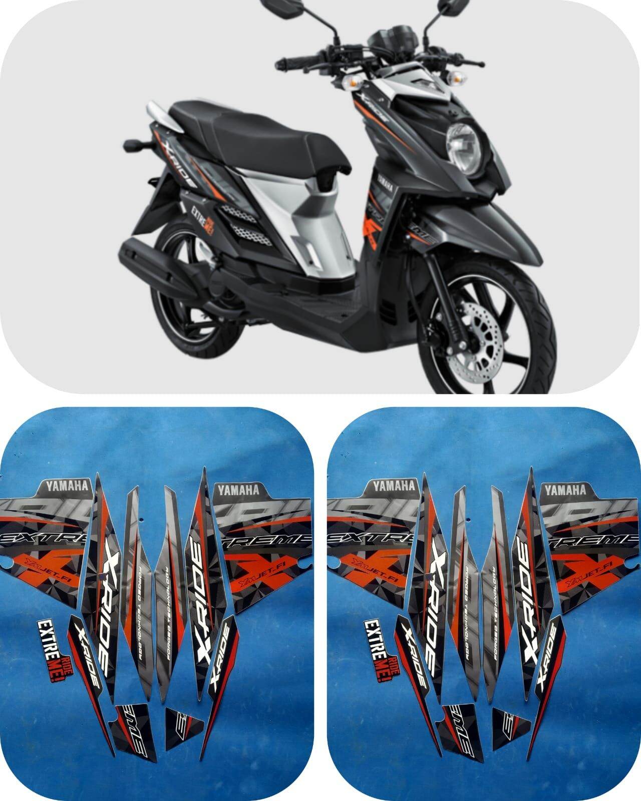 Striping stiker Lis Body Motor Full Set Yamaha X-Ride 115 2015 Standar ...