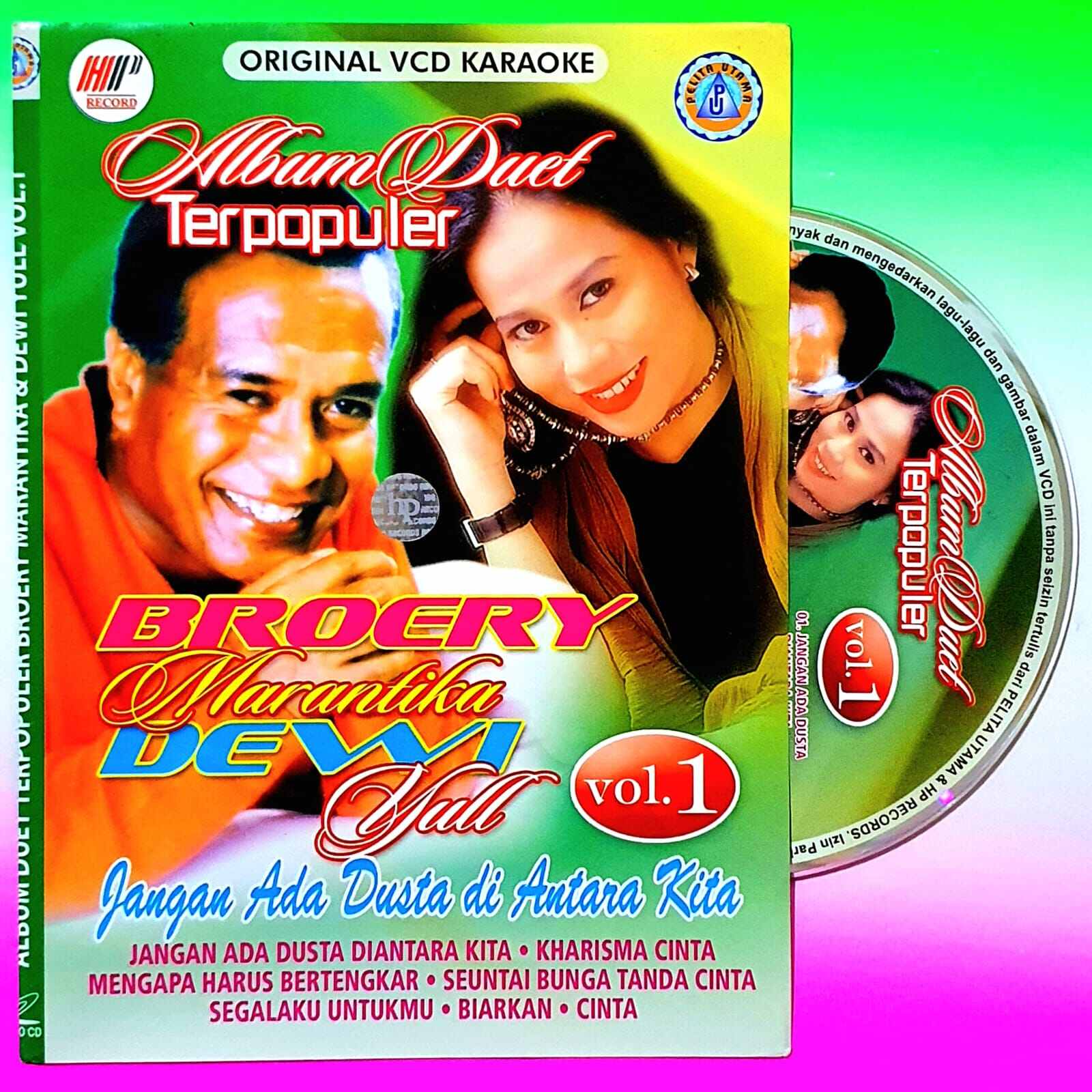 KASET ORIGINAL VCD LAGU KARAOKE DUET ROMANTIS BROERY DEWI YULL-VOCAL ON OF AKTIF-LAGU DUET ...