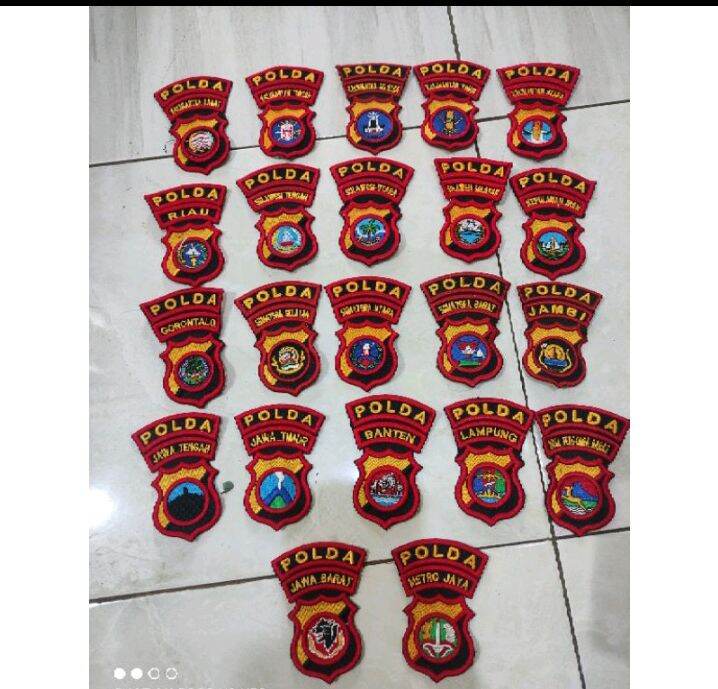 BORDIR#Bordir Logo Polda Di Indonesia TIMBUL 3D | Lazada Indonesia