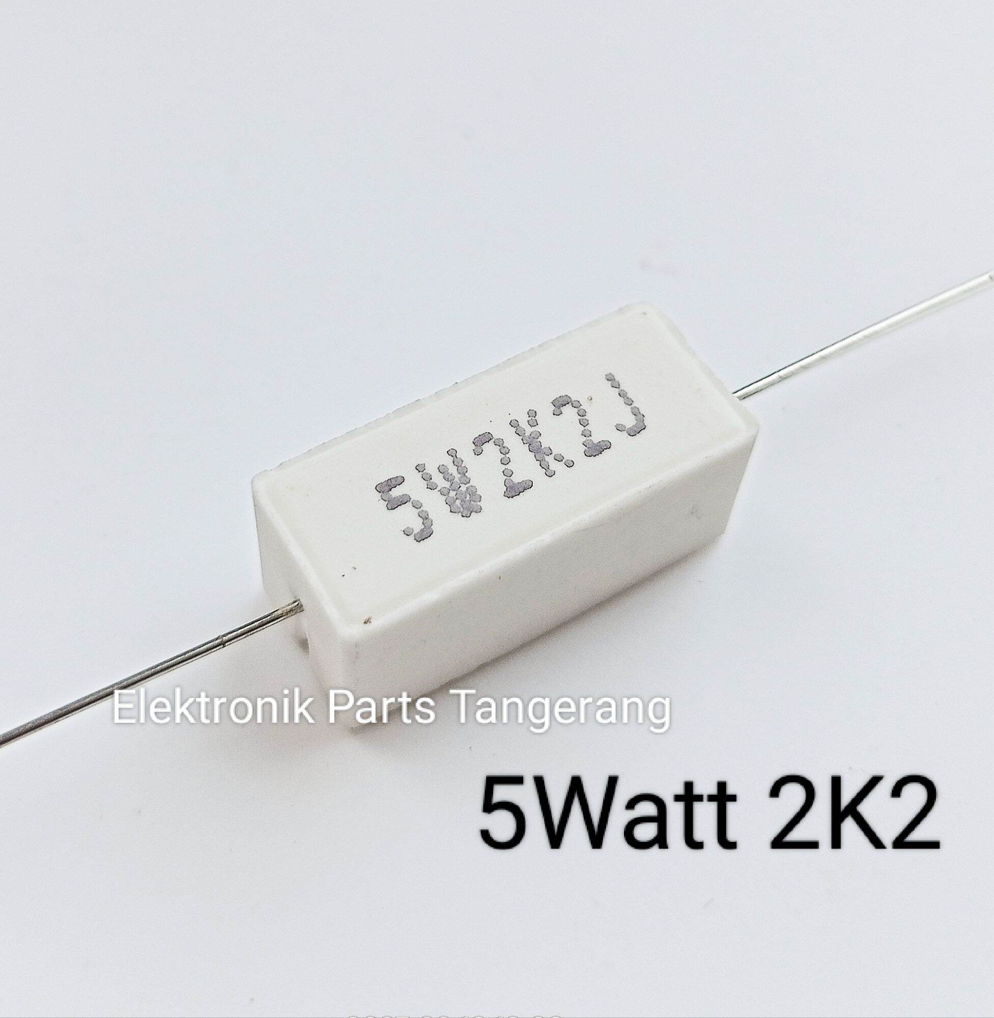 RESISTOR KAPUR 5W 2K2 OHM RESISTOR 5W 2,2K OHM RESISTOR KAPUR 5WATT 2K2 OHM RESISTOR 5 WATT 2K2 ...