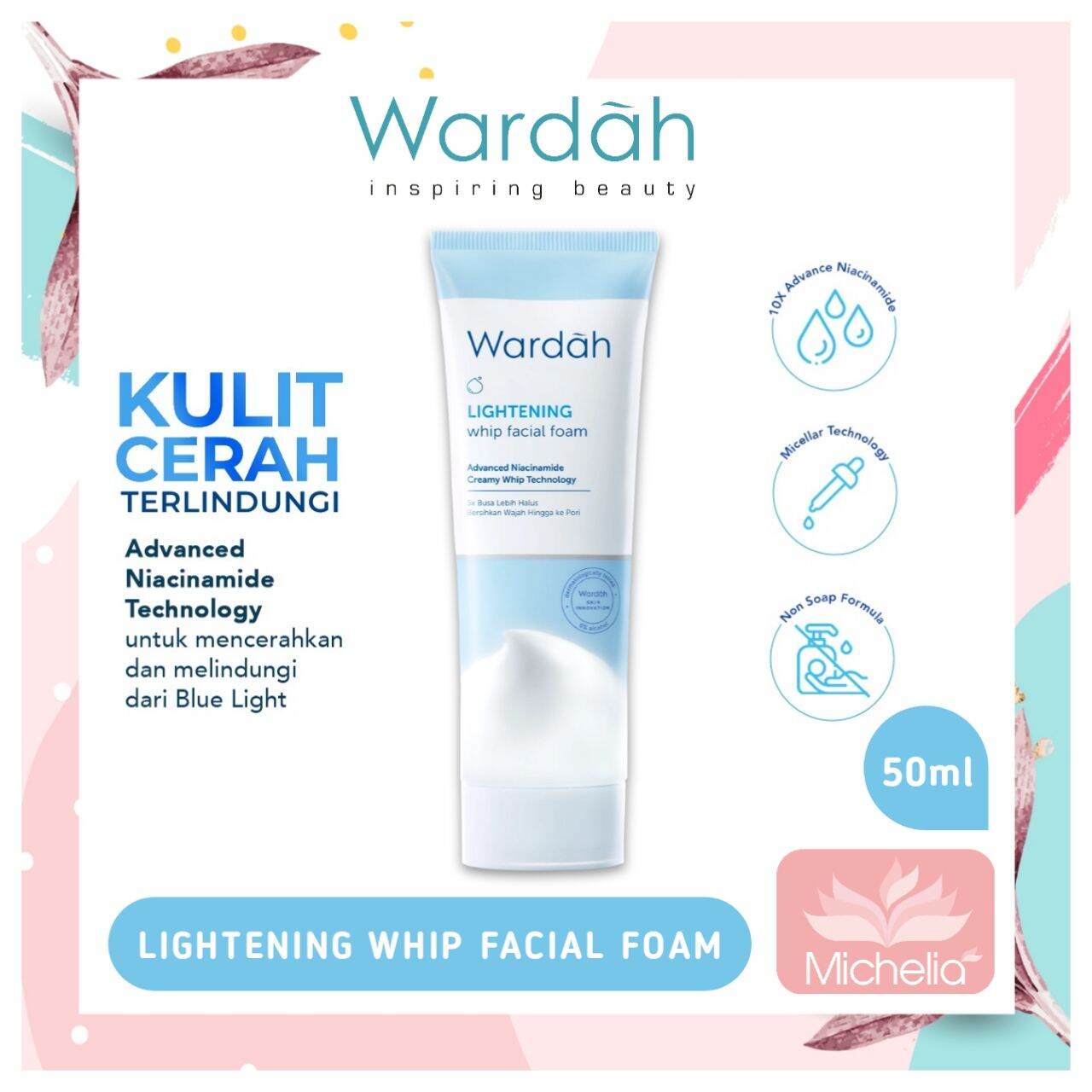 WARDAH Lightening Whip Facial Foam 50ml | 100ml | Lazada Indonesia