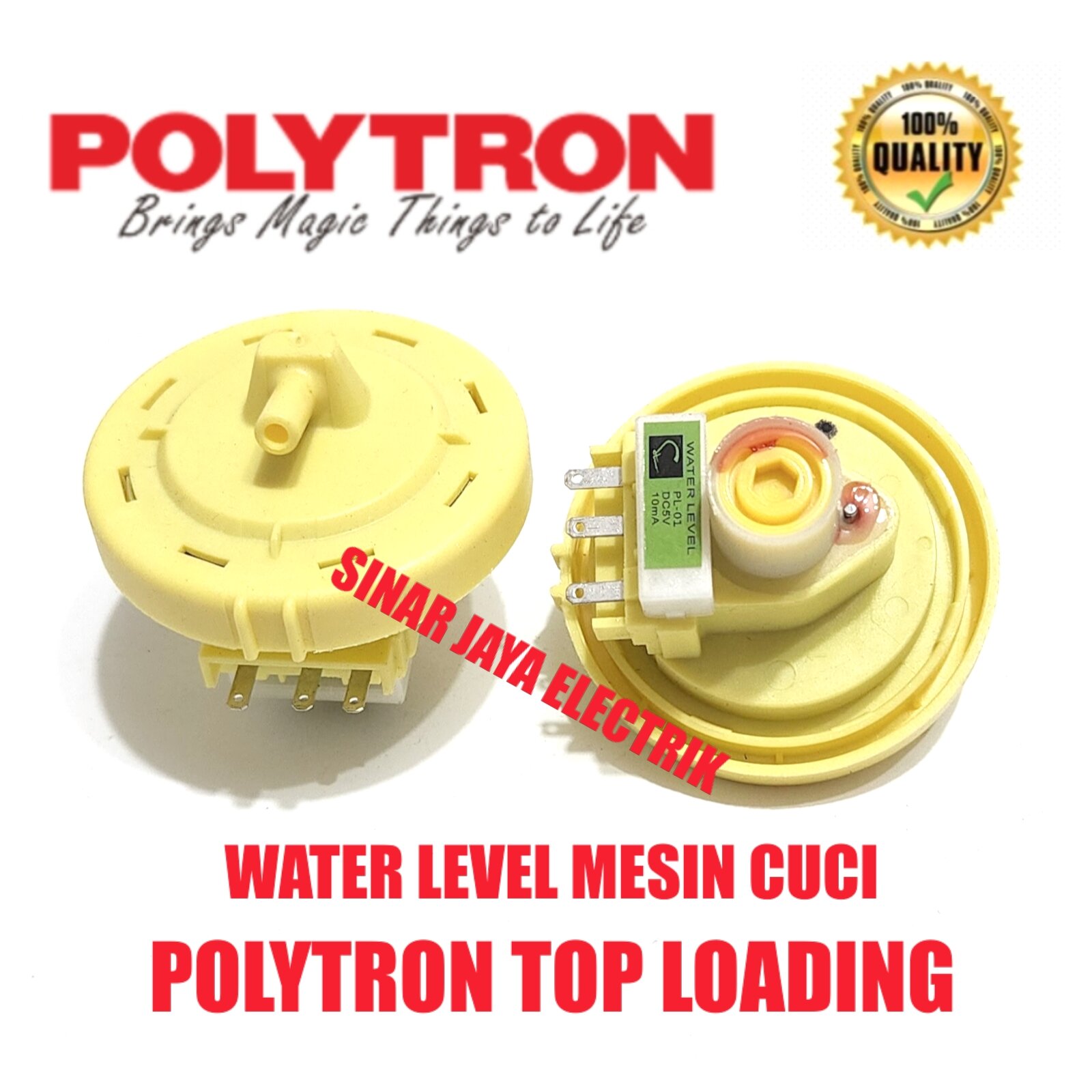 WATER LEVEL MESIN CUCI POLYTRON ZERO MATIC TOP LOADING | Lazada Indonesia