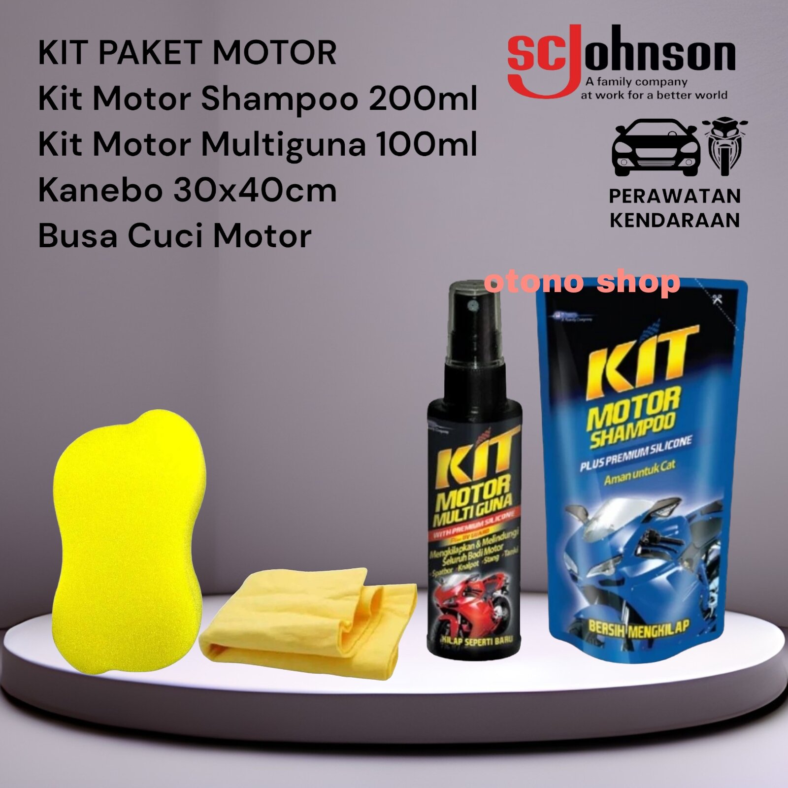 Paket Kit Motor - Kit Motor Shampoo - Kit Motor Multiguna - Kanebo ...