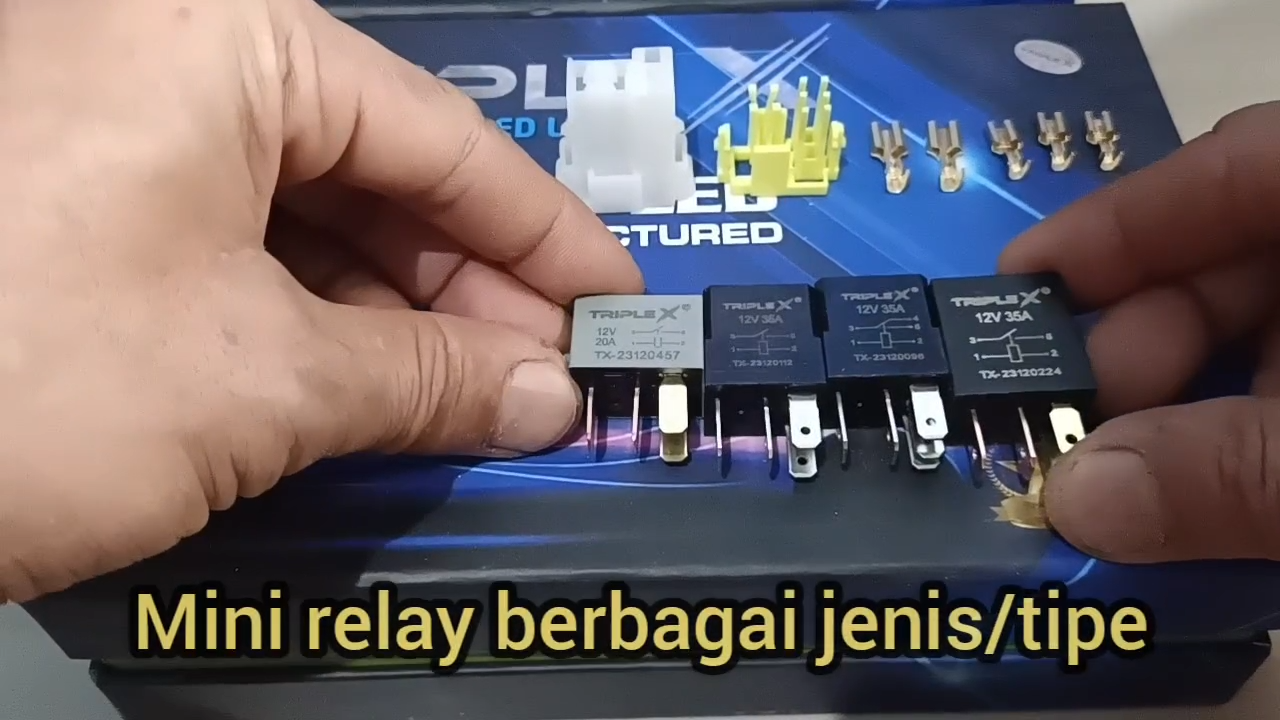 relay mini 4kaki 5kaki lampu stater bendik pemutus pengisian ac fan ...