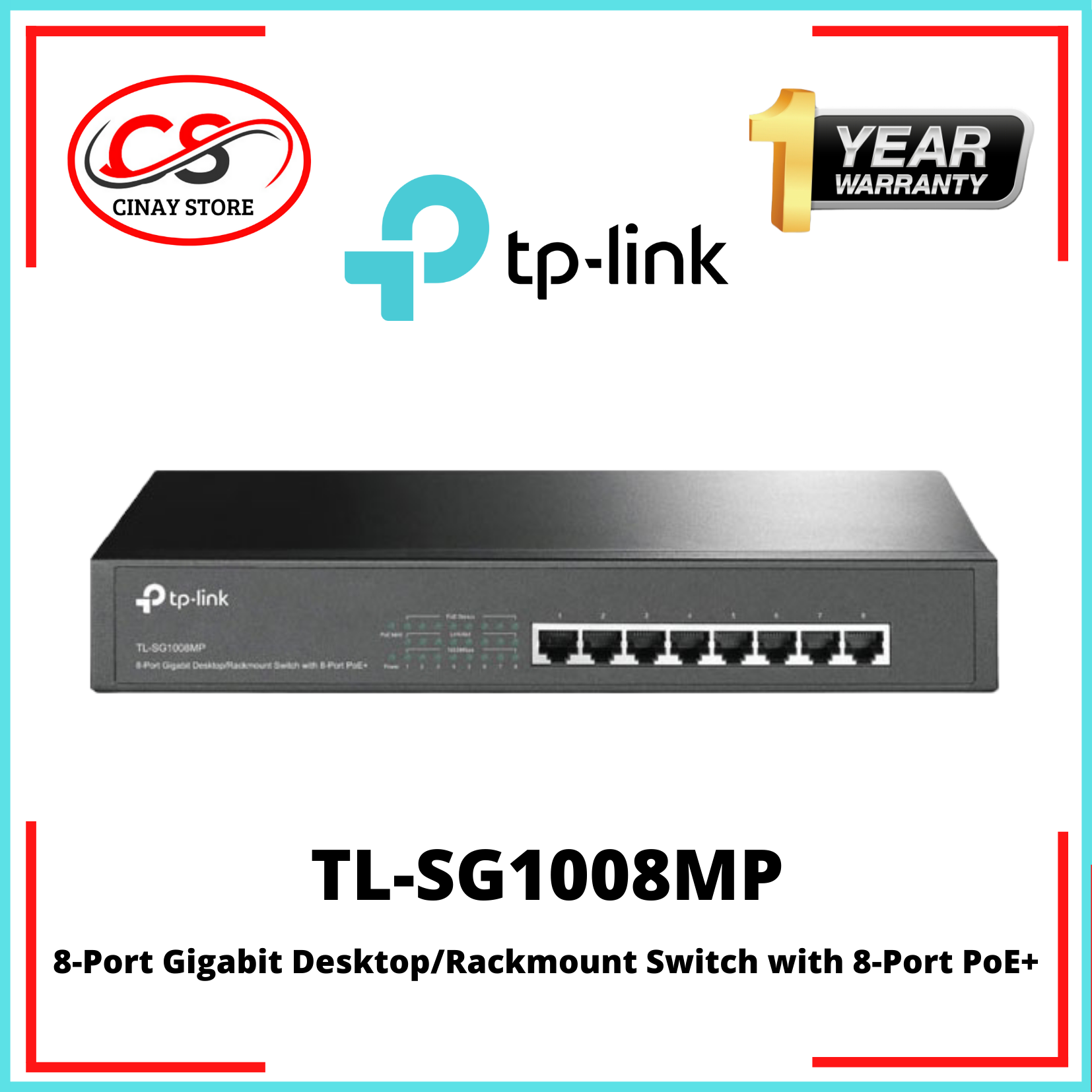TP-Link TL-SG1008MP Switch 8 Port Gigabit POE+ Rackmount | Lazada Indonesia