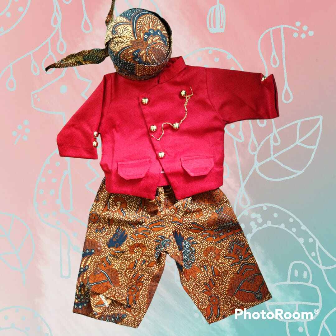 beskap basofi bayi dan anak/beskap solo adat Jawa turun tanah warna ...