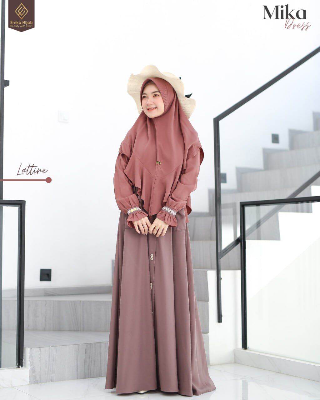 READY Gamis Mika Batch 2 & Mika Flowers By Emka Hijab - Material Queen ...