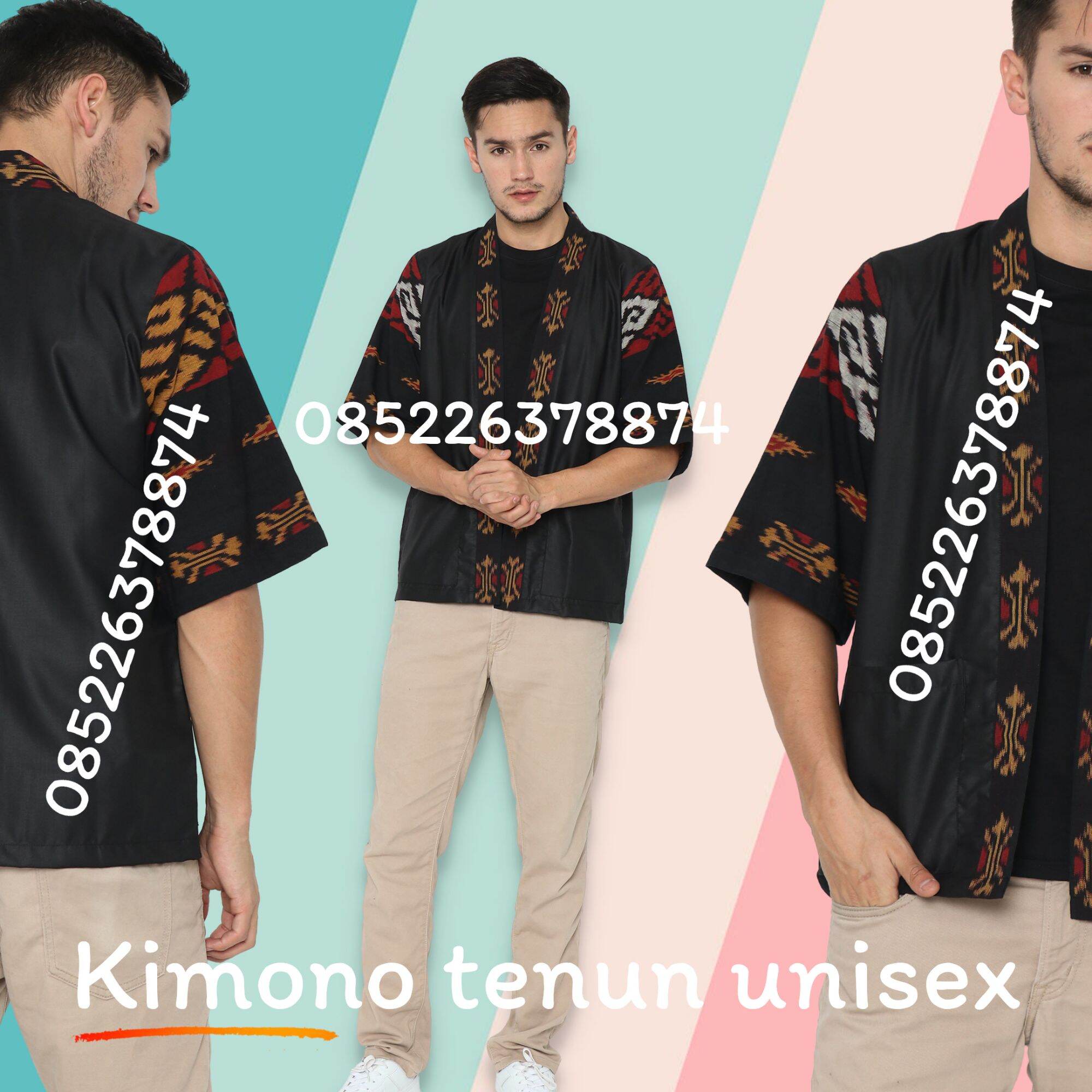 OUTER KIMONO PRIA WARNA HITAM TENUN TORAJA | Lazada Indonesia