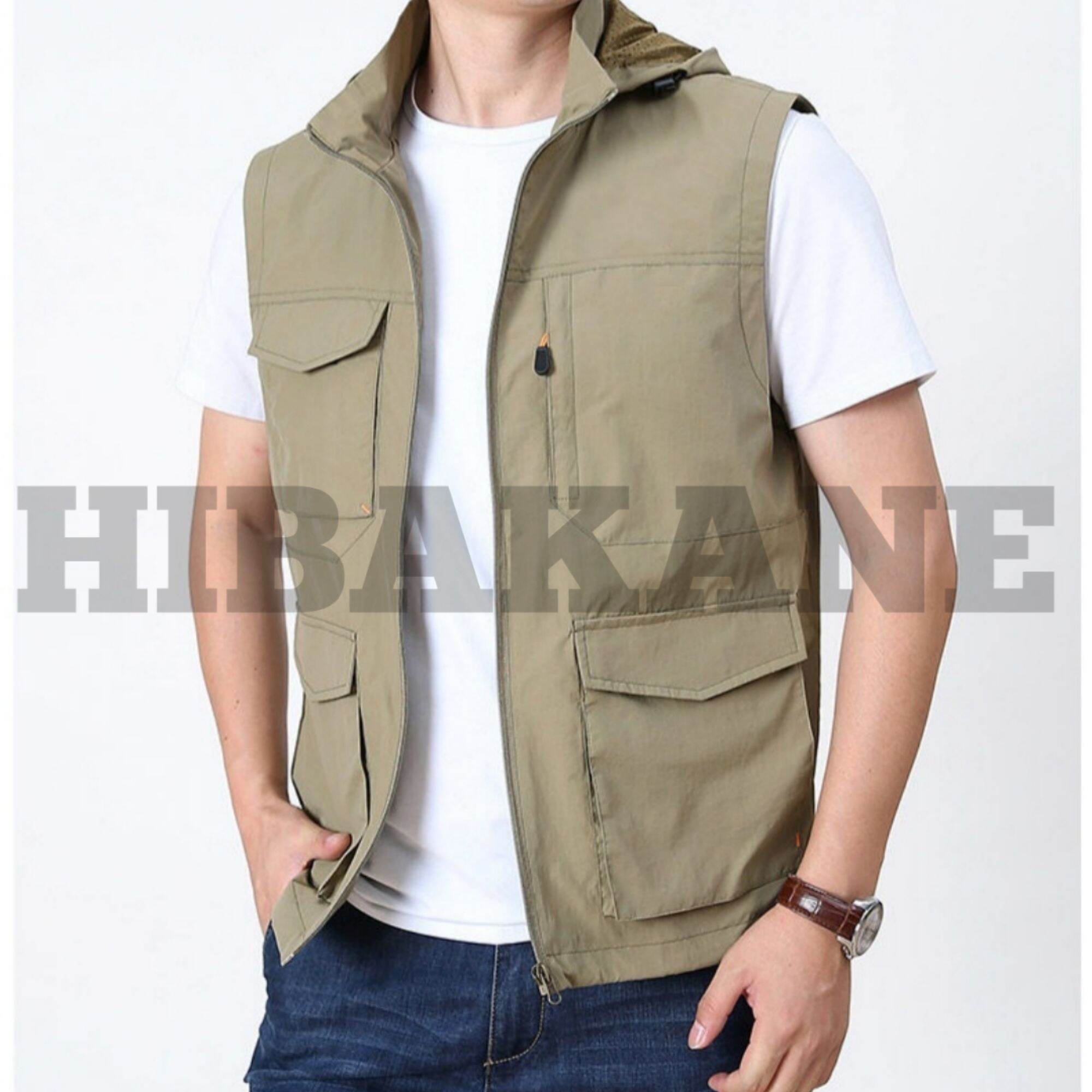 Jaket rompi pria/rompi pria/rompi outdoor/jakrt pria/rompi motor/jaket ...