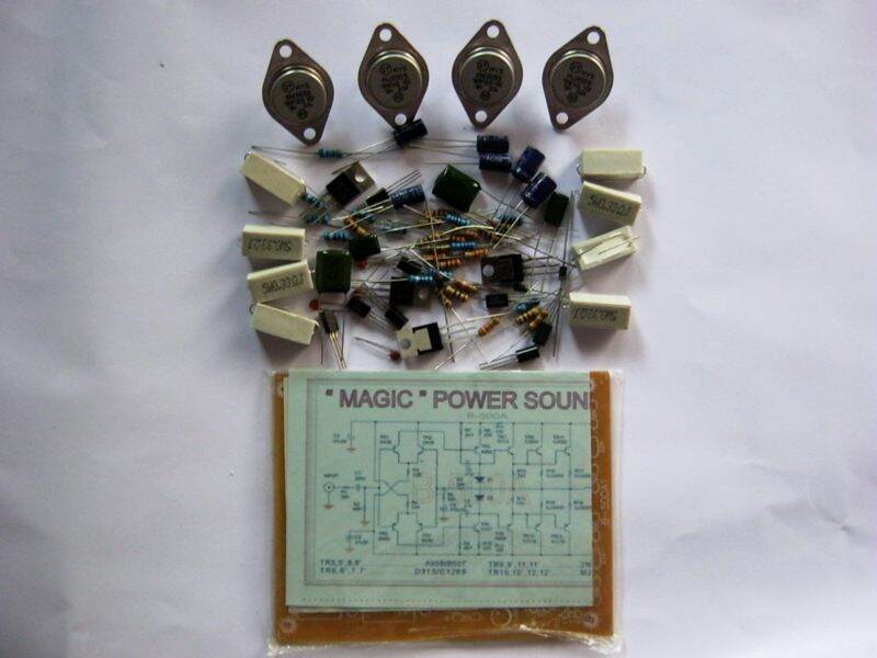 DIY pcb dan komponen magic power sound transistor 2n3055 mj2955 ...