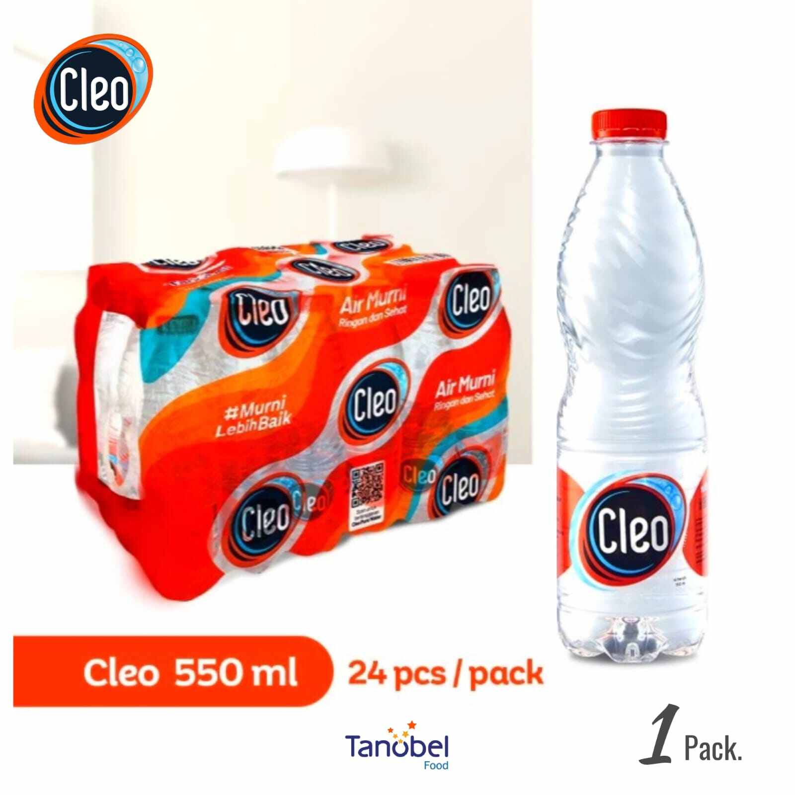 [ Air Mineral CLEO Botol Smart 550 ml | 1 Pack | isi 24 Pcs ] | Lazada ...