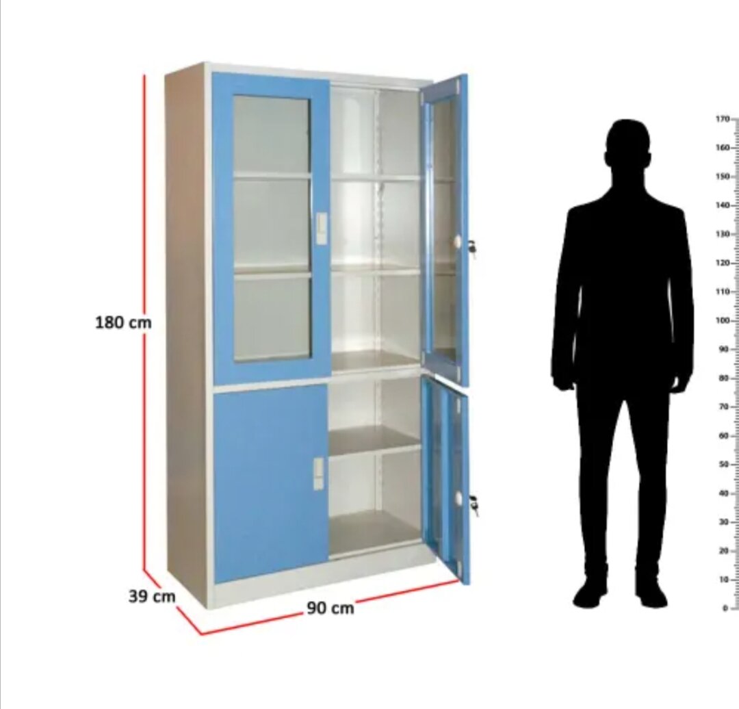 KRISBOW Lemari Kantor Pintu Ayun/Filling Cabinet/Lemari Besi - Biru ...