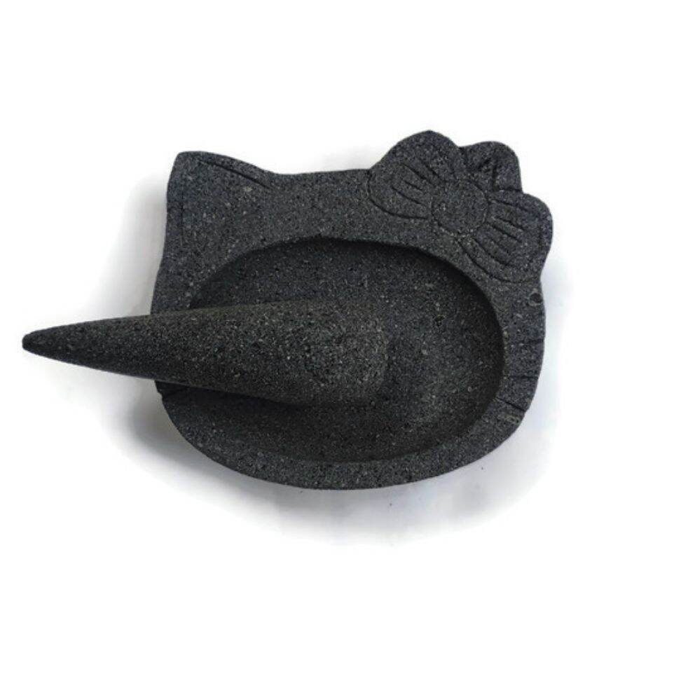 Cobek dan ulekan batu asli karakter hello kitty / cowek cowet set ...