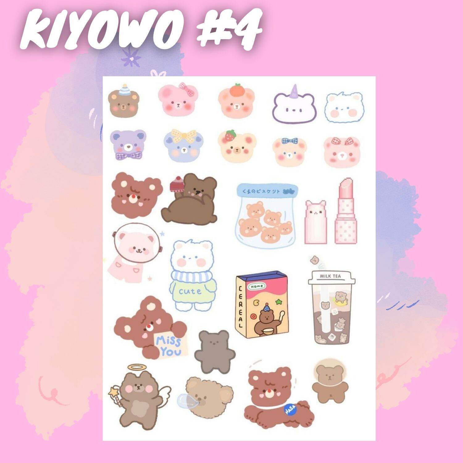 (BaihaqiJYP) Stiker lucu aesthetic motif kiyowo | KIYOWO SERIES | | Lazada Indonesia