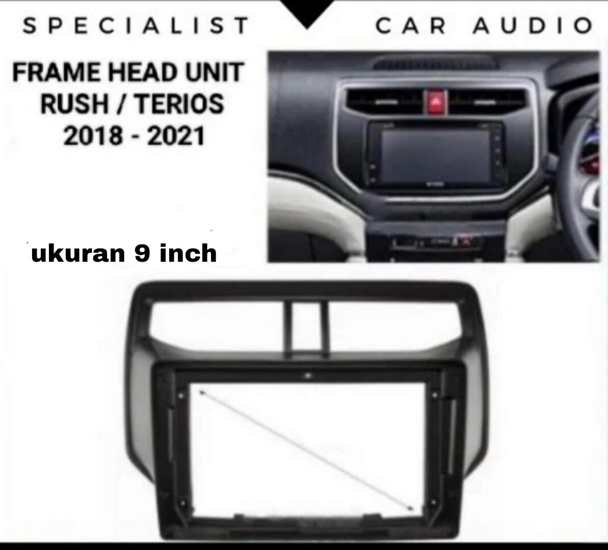 frame new rush/terios 2018-2021/ frame head unit 9" | Lazada Indonesia