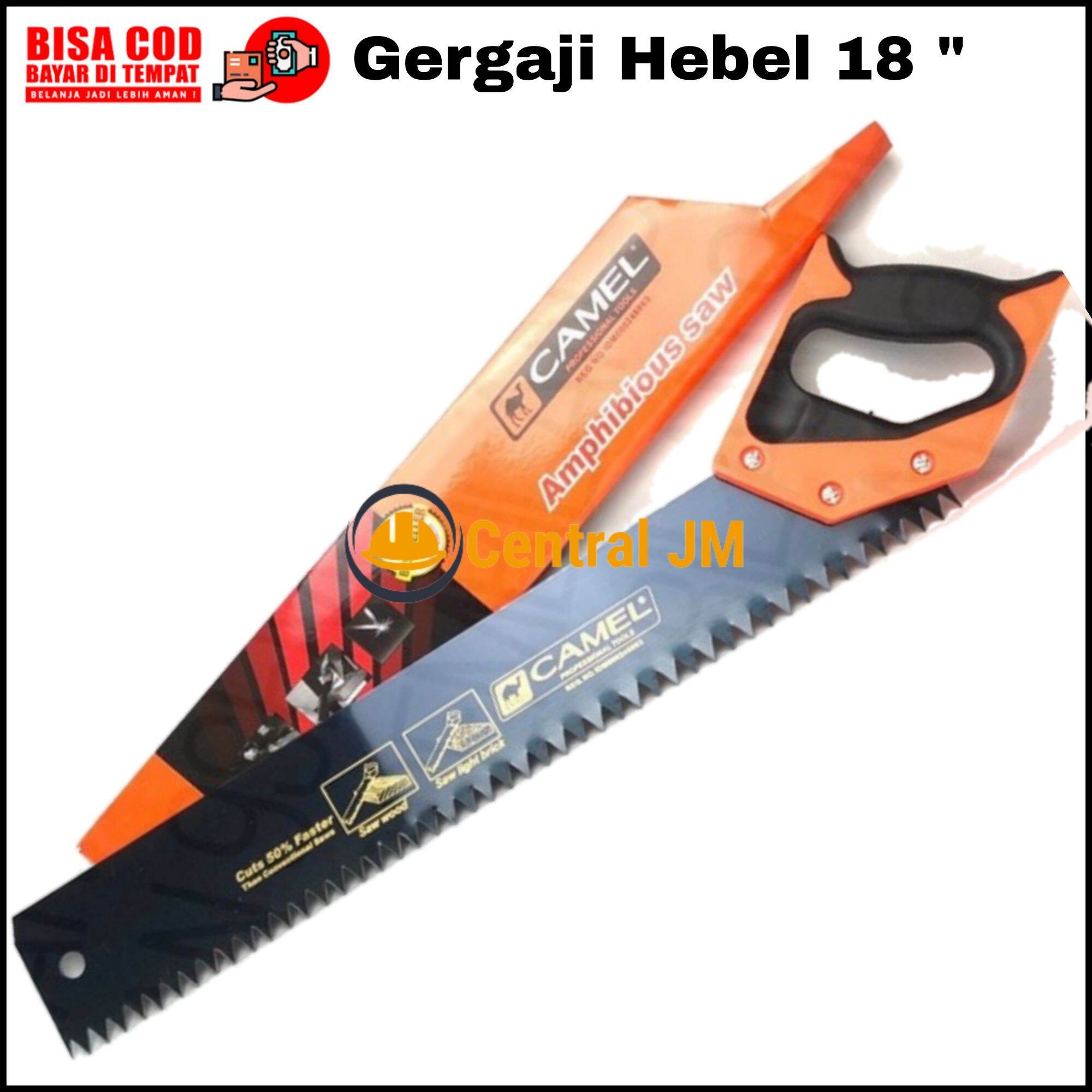 Gergaji Hebel Bata Ringan Ukuran [ 18 Inch ] Camel Gagang Lapis Rubber Karet Teflon Anti Selip O ...