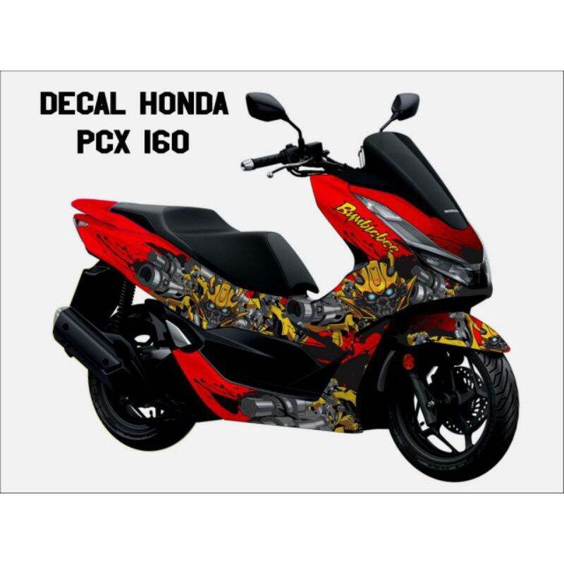 decal pcx 160 full body stiker variasi striping Decal untuk motor Honda ...