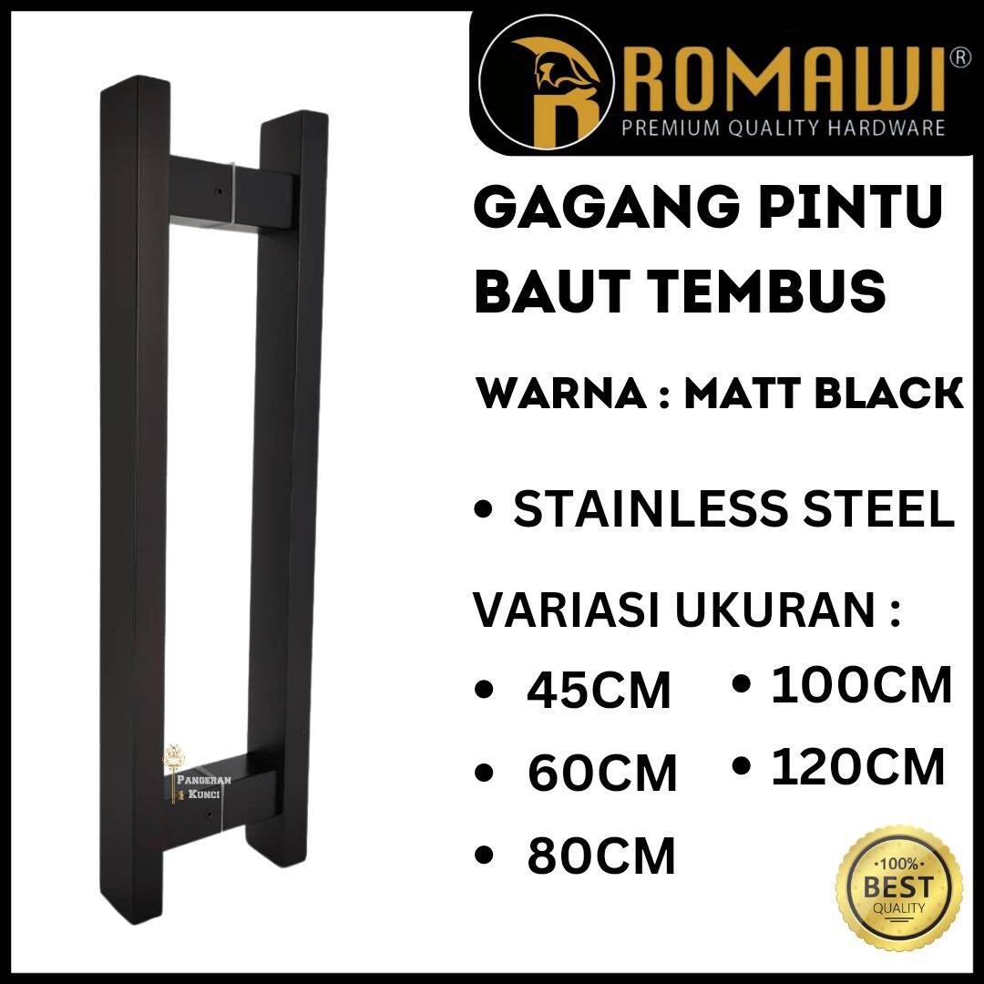 PULL GAGANG PEGANGAN HANDLE PINTU TARIK KACA KOTAK STAINLESS ALUMUNIUM ...