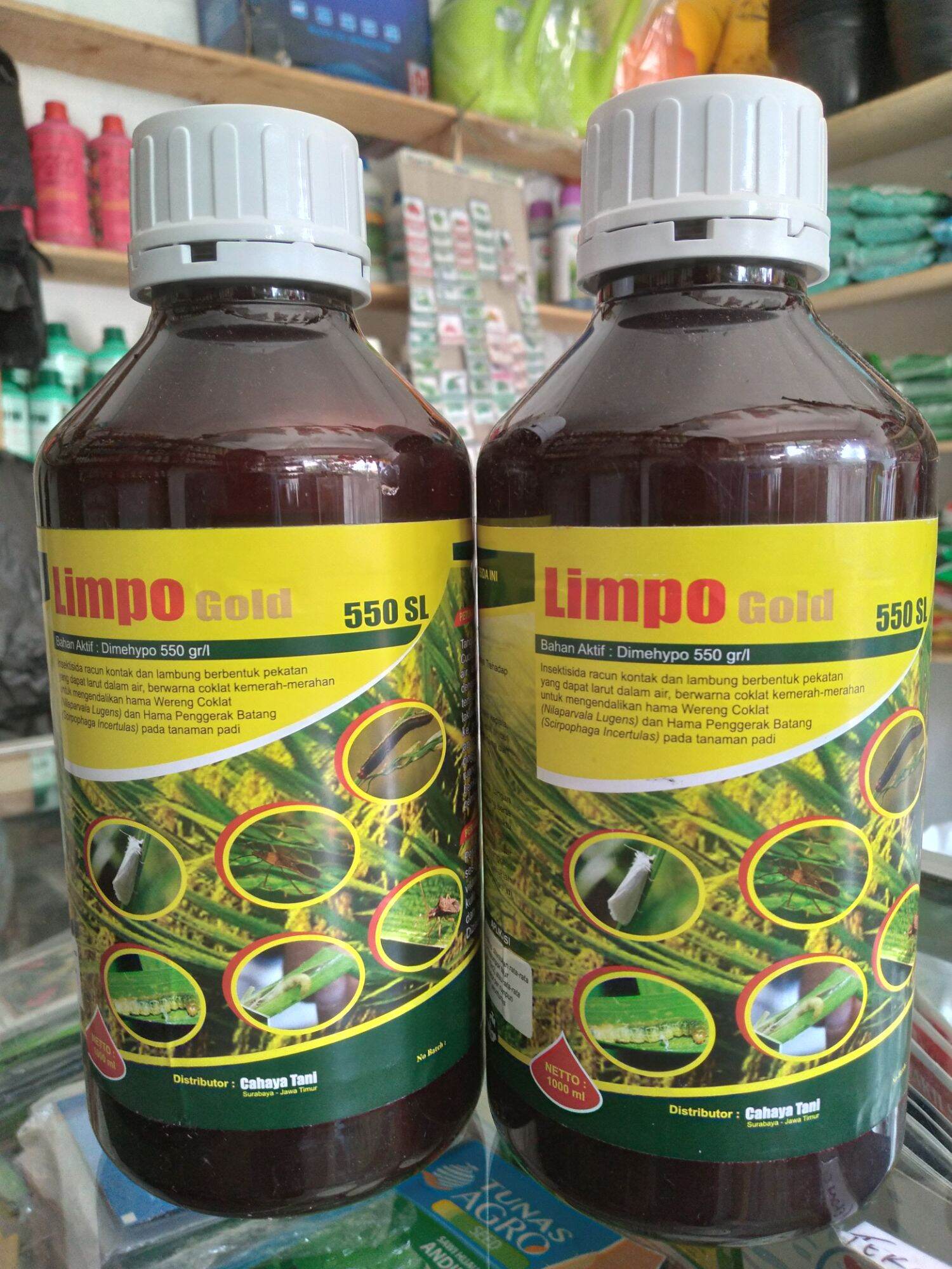 Insektisida Limpo Gold 550 SL 1Liter Pembasmi hama kupu-kupu ulat dan ...