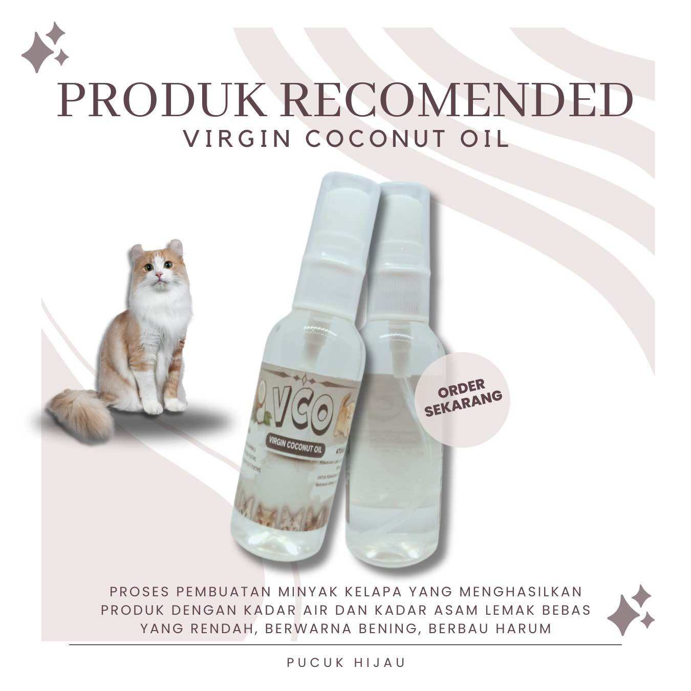 Virgin Coconut Oil VCO Obat Jamur Scabies kucing kelinci 30 ml | Lazada ...