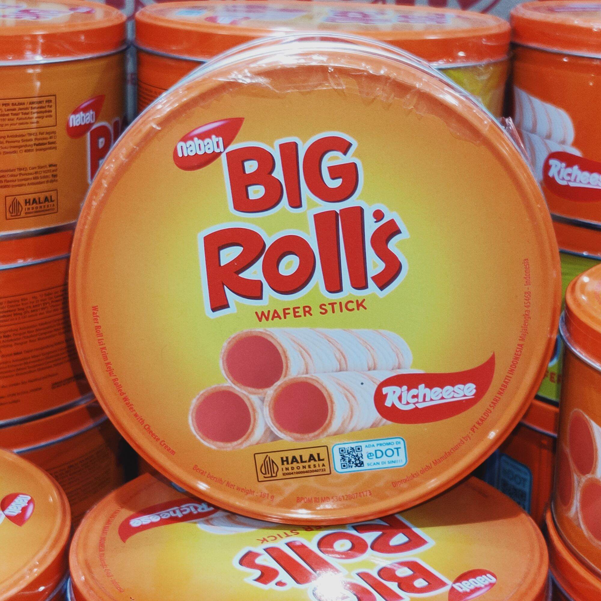 NABATI Big Rolls Wafer Stik 191gr kaleng Richeese wafer stick | Lazada Indonesia