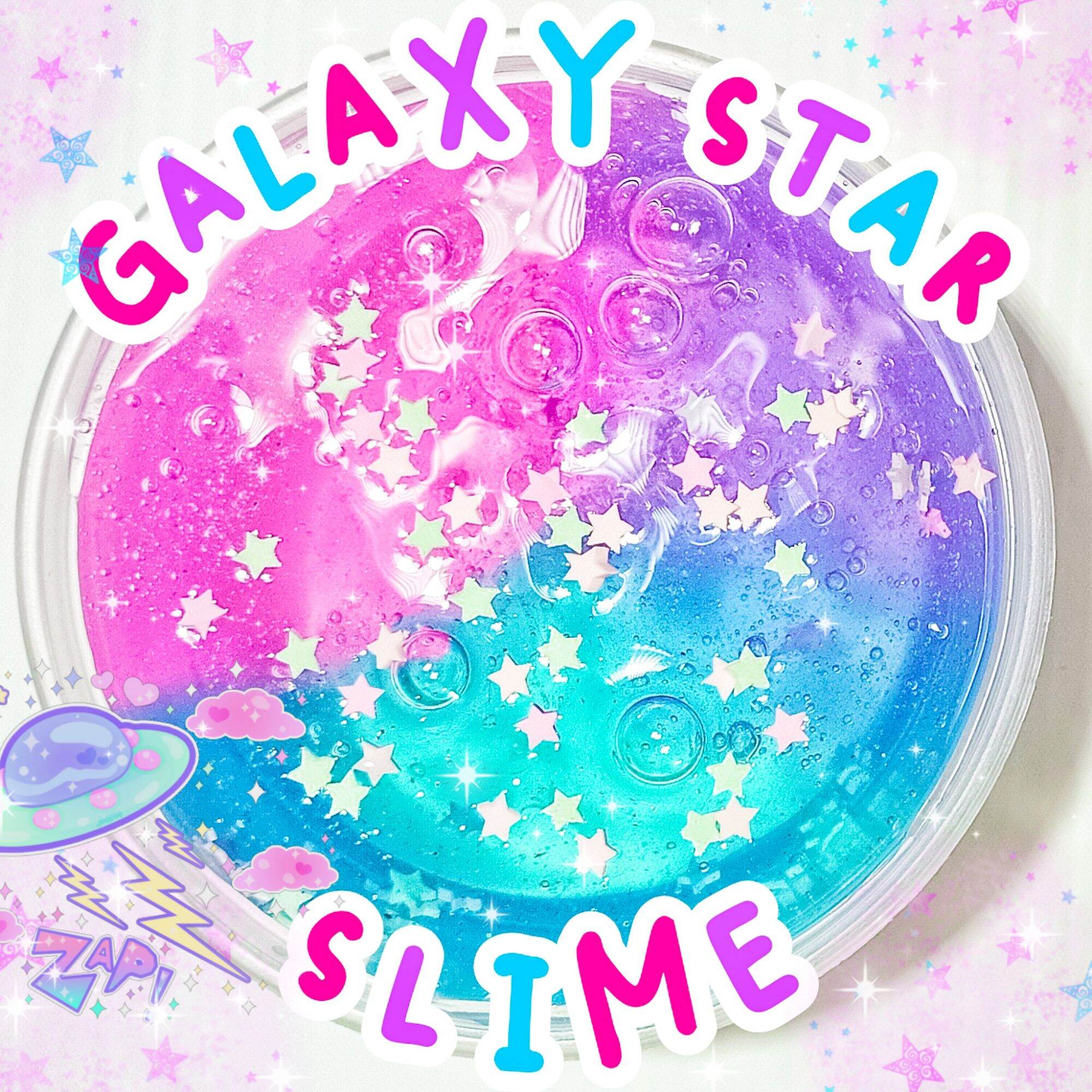 Galaxy star slime 250gr by pandasquishyshop clear slime glitter slime ...