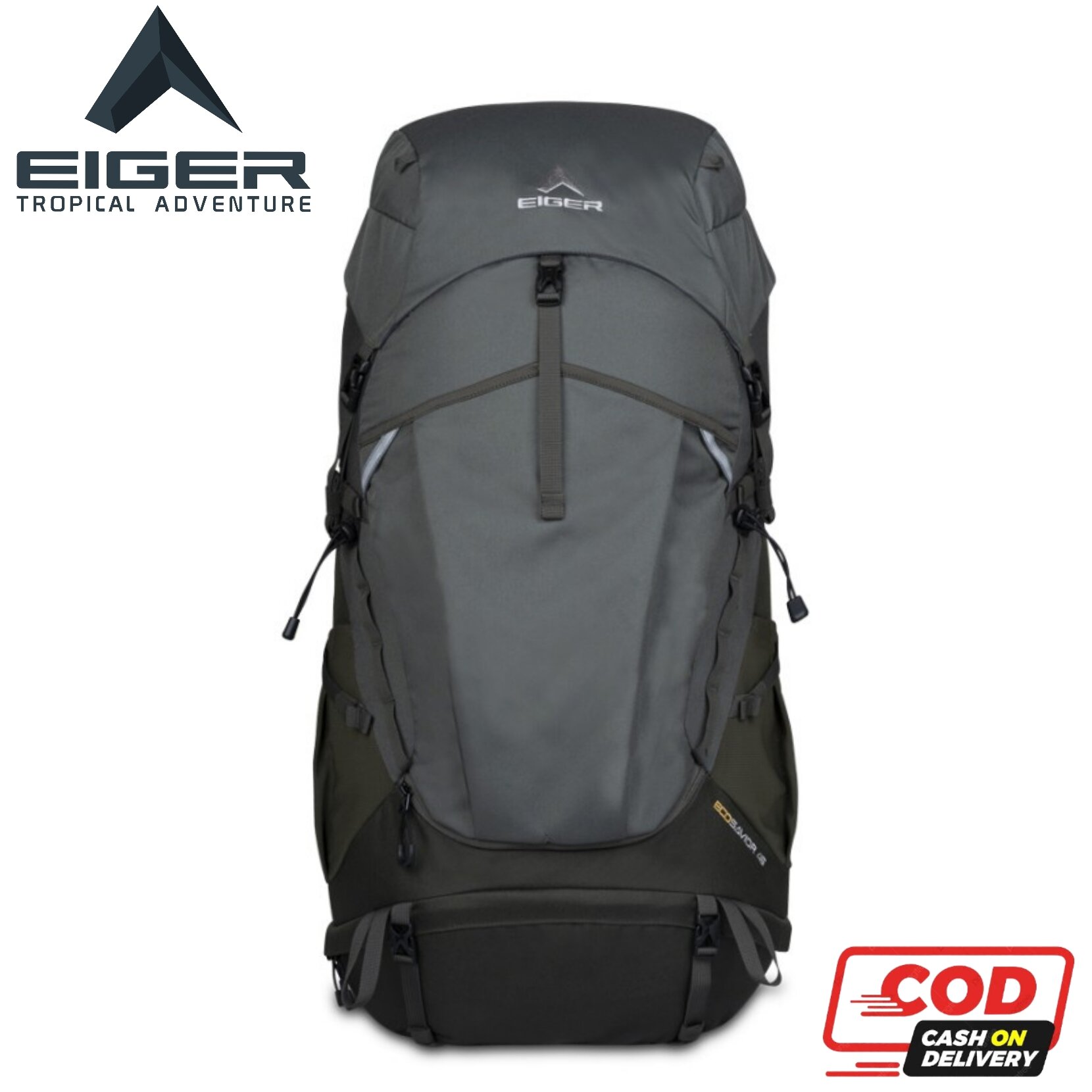 Tas Carrier Eiger Ecosavior 45L Rucksack Tas Gunung - Olive | Lazada ...
