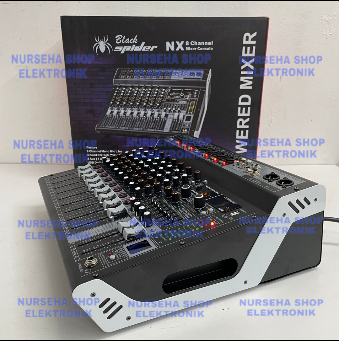 Power mixer Black spider NX8 NX 8 channel original garansi resmi ...