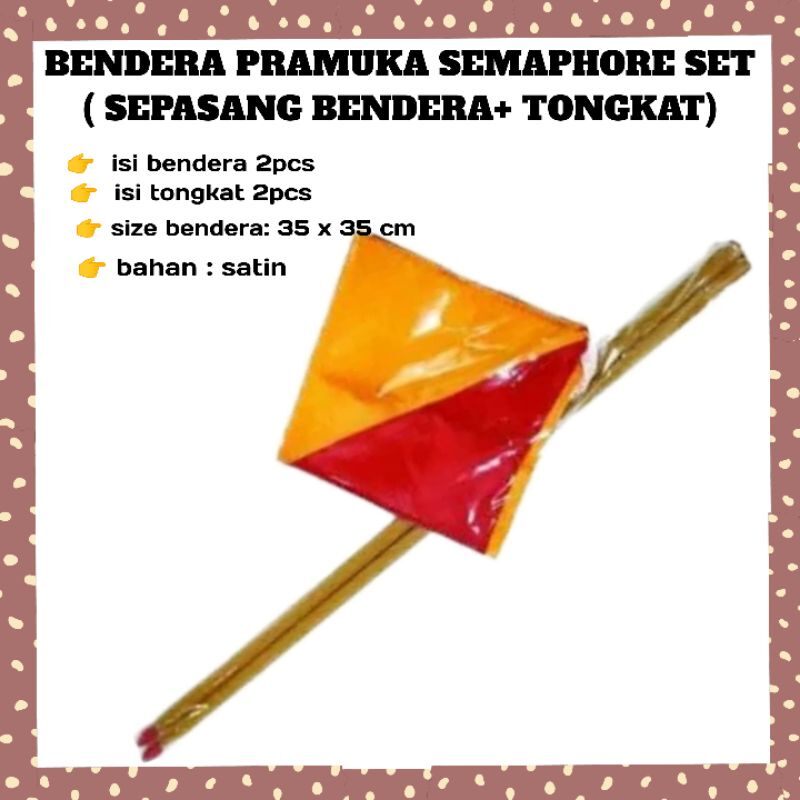 BENDERA PRAMUKA SEMAPUR ( SEPASANG+TONGKAT) | Lazada Indonesia