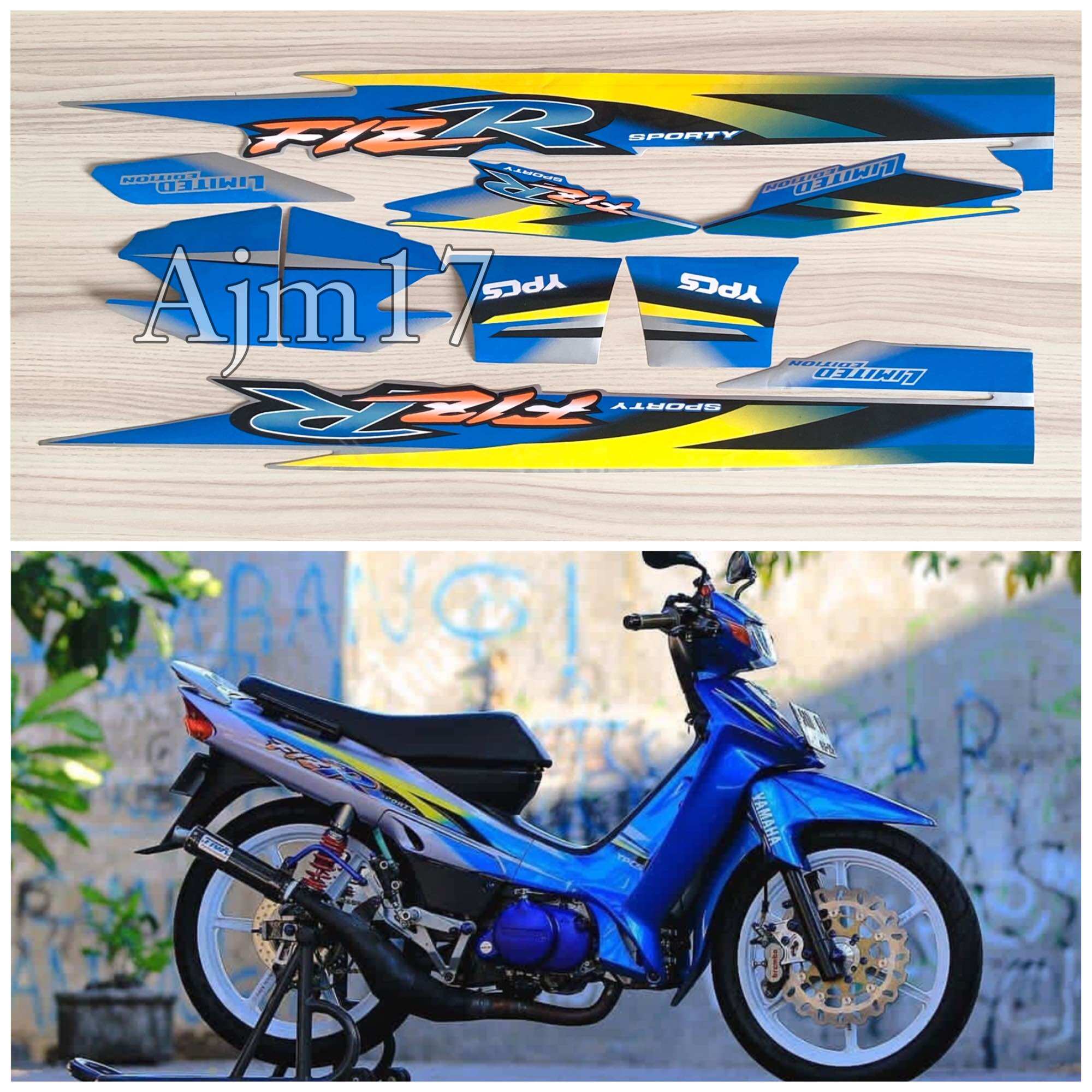 STIKER STRIPING MOTOR F1ZR LIMITED EDITION BIRU | Lazada Indonesia