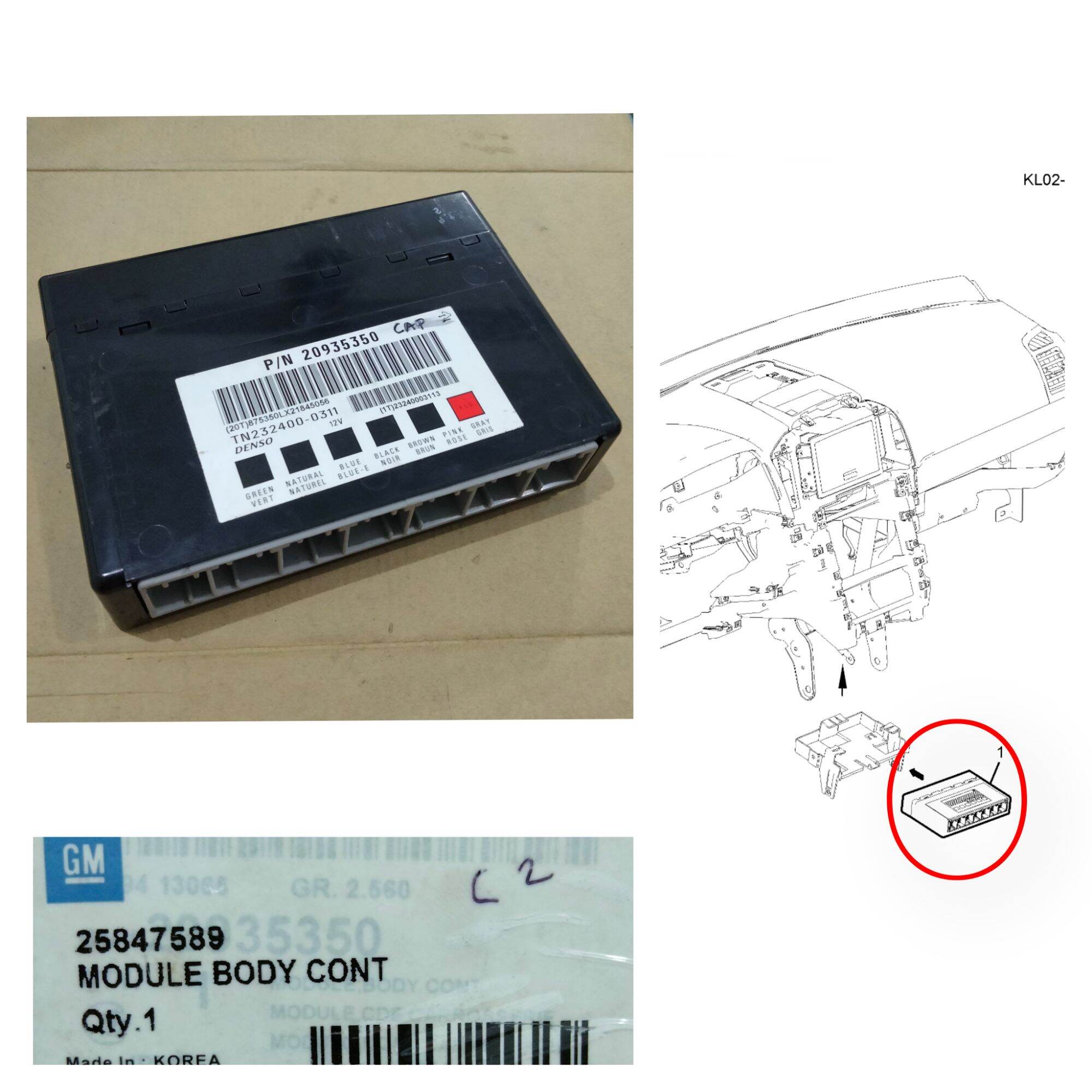 Module BCM Body Control Module Chevrolet Captiva Bensin Diesel NFL ...